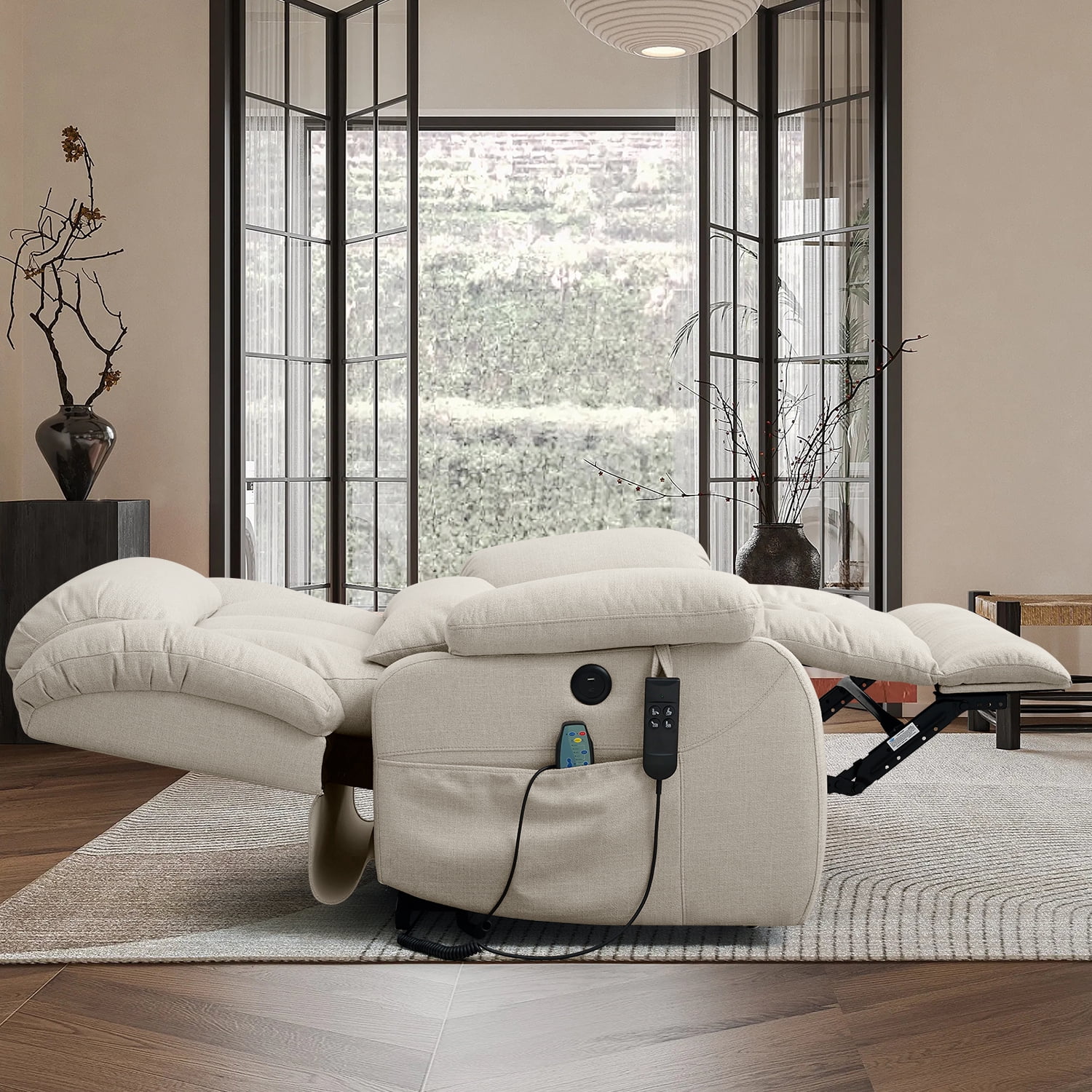 TEKAMON Infinite Position Lift Recliner Chair for Elderly with Heat and ...