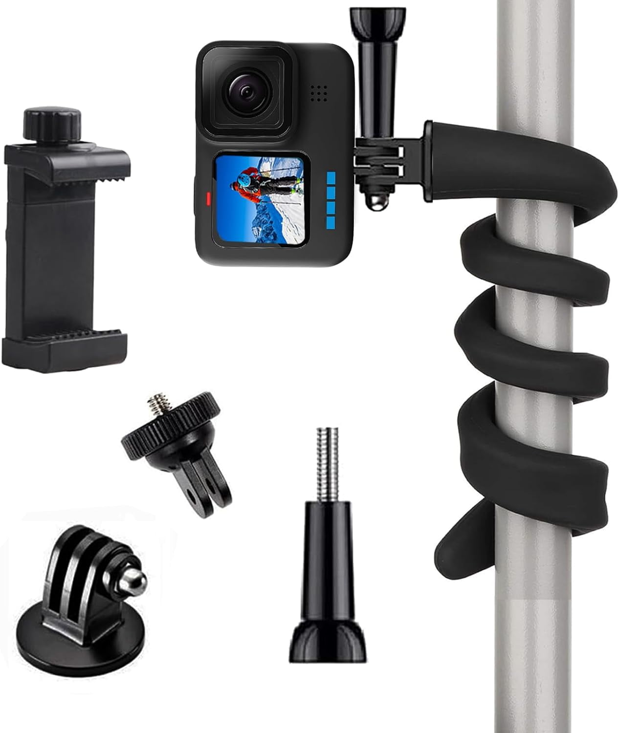 TEKCAM Gooseneck Flexible Twist Camera Mount Phone Clamp Holder ...