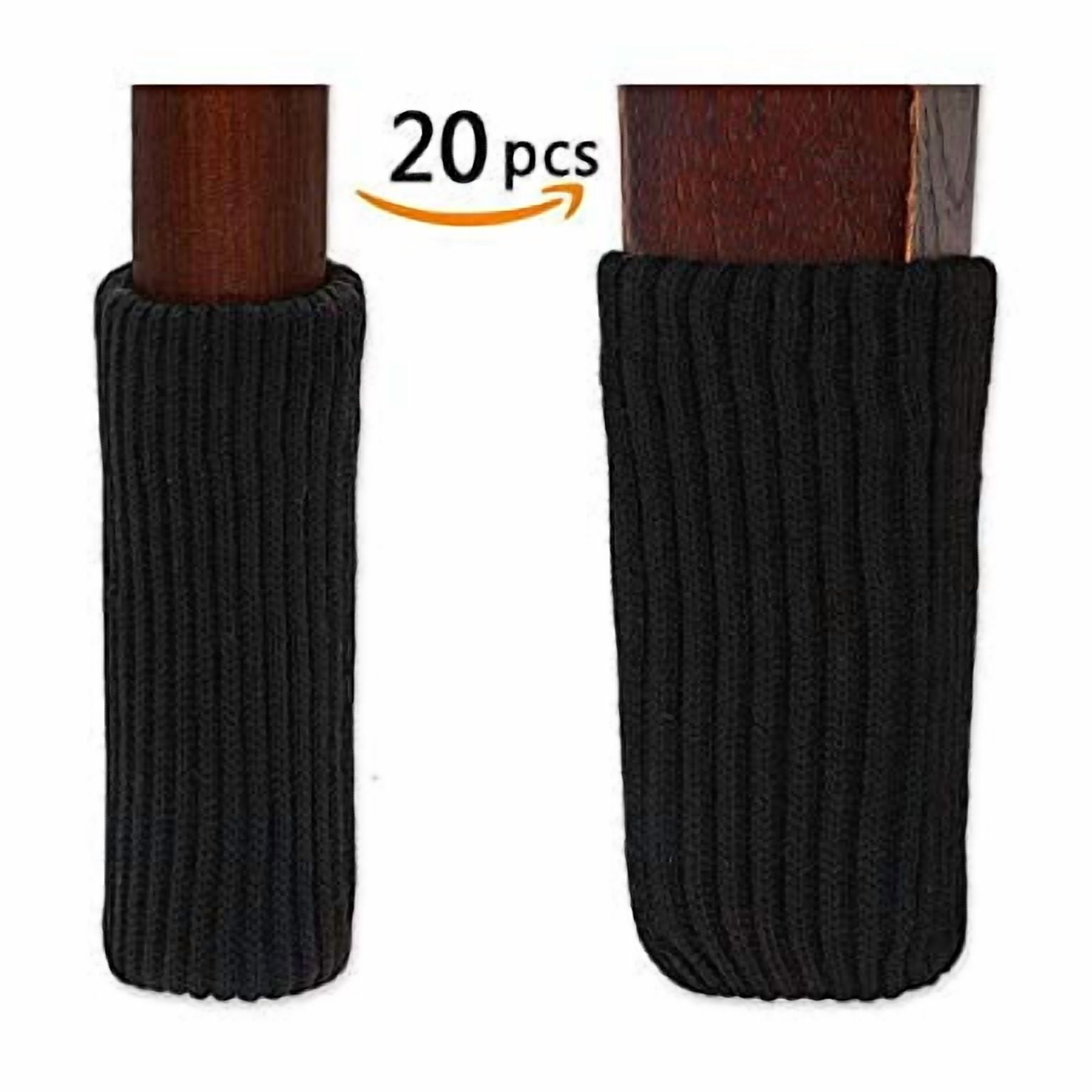 TEKEFT 20PCS Chair Leg Socks, Furniture Leg Feet Wood Floor Protectors ...
