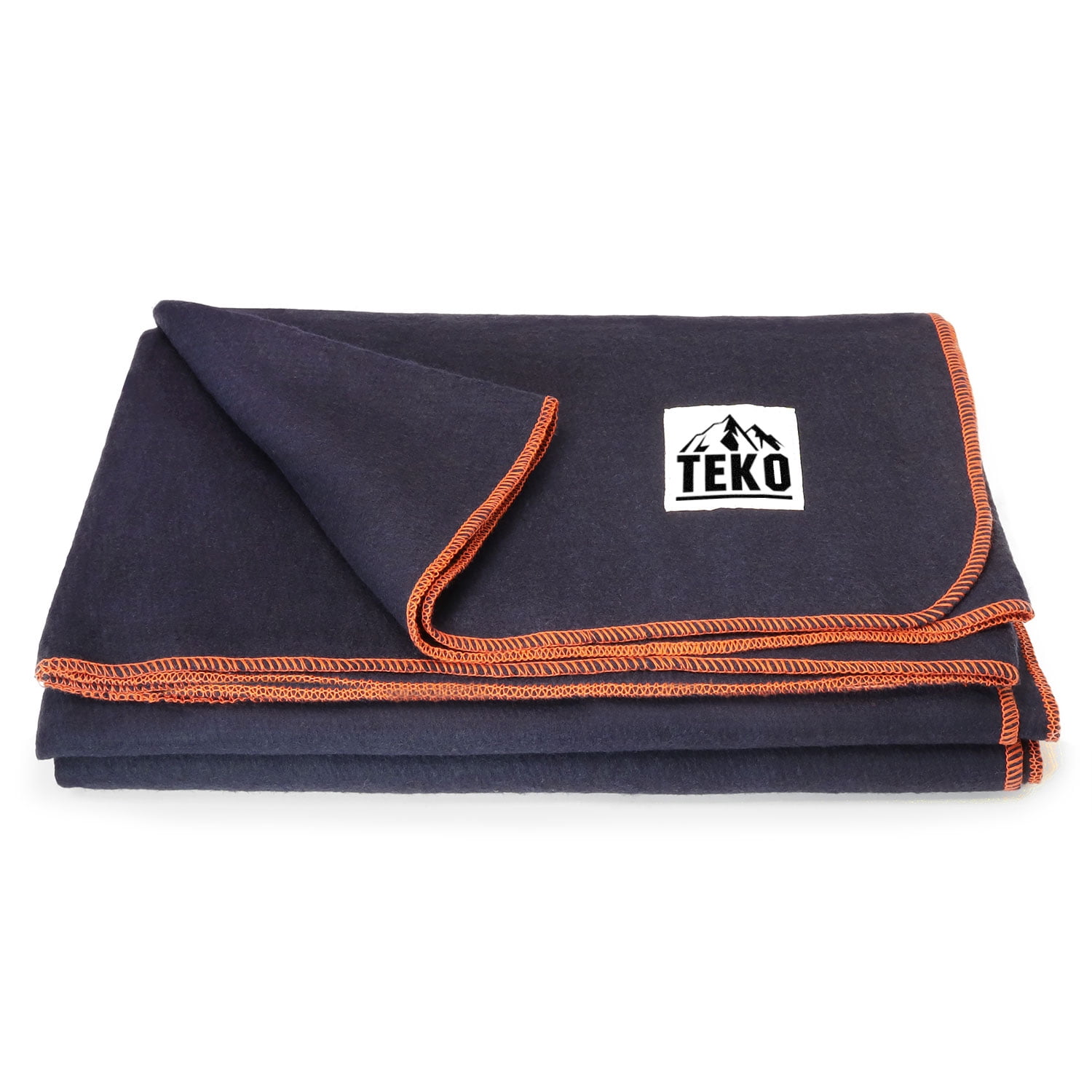 TEKO Large Navy Military Wool Blanket Washable First-Aid Fire Retardant ...