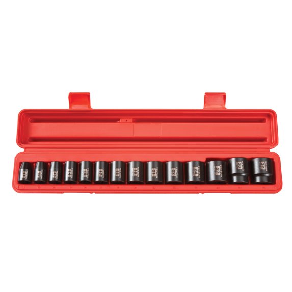 TEKTON 1/2 Inch Drive 6-Point Impact Socket Set, 14-Piece (11-32 mm ...