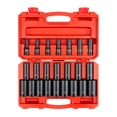 TEKTON 1/2 Inch Drive Deep 6-Point Impact Socket Set with Case, 23 ...