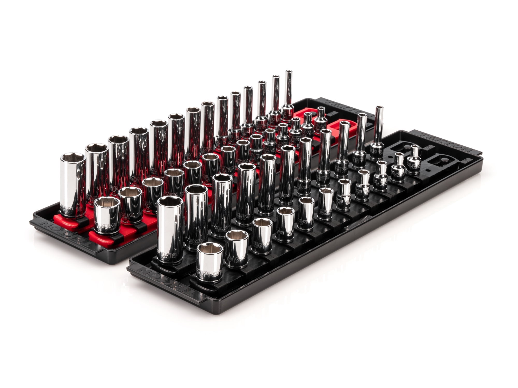 TEKTON 1/4 Inch Drive Shallow and Deep 6-Point Socket Set with Rails ...