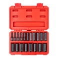 TEKTON 3/8 Inch Drive Deep 6-Point Impact Socket Set with Case, 19 ...