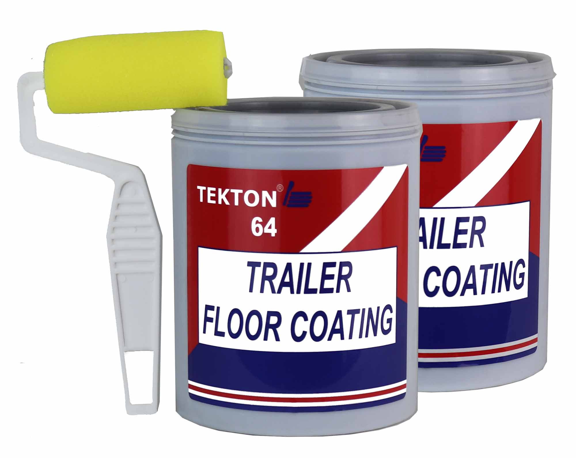 TEKTON 64 Trailer Floor Coating Black 2 Quarts with 3" Roller - Walmart.com