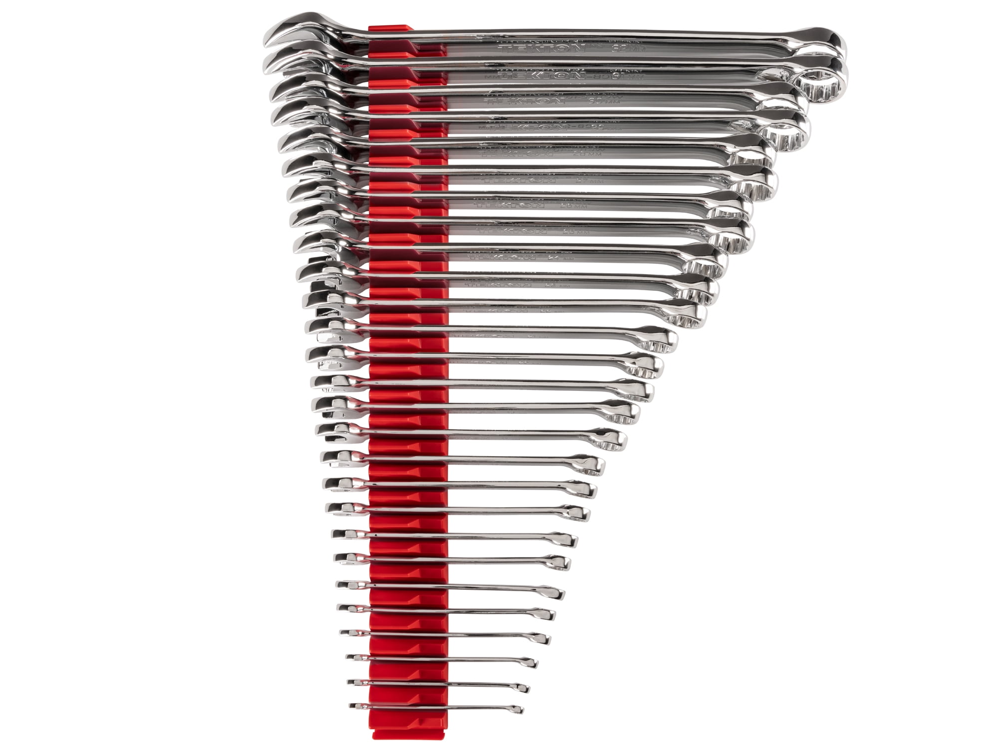 TEKTON Combination Wrench Set with Modular Wrench Organizer, 27-Piece ...