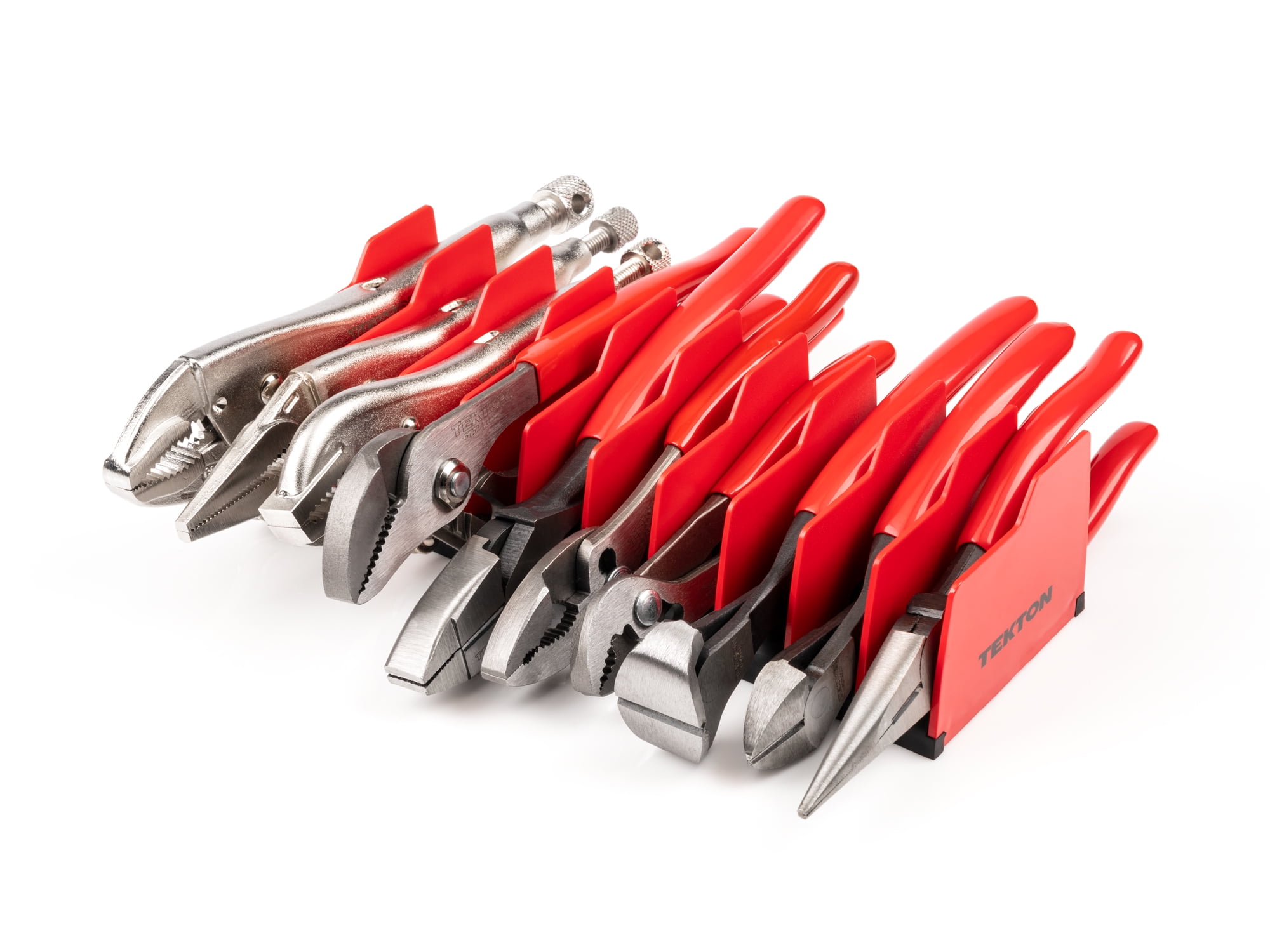 TEKTON Gripping, Cutting, and Locking Pliers Set with Rack (10-Piece ...