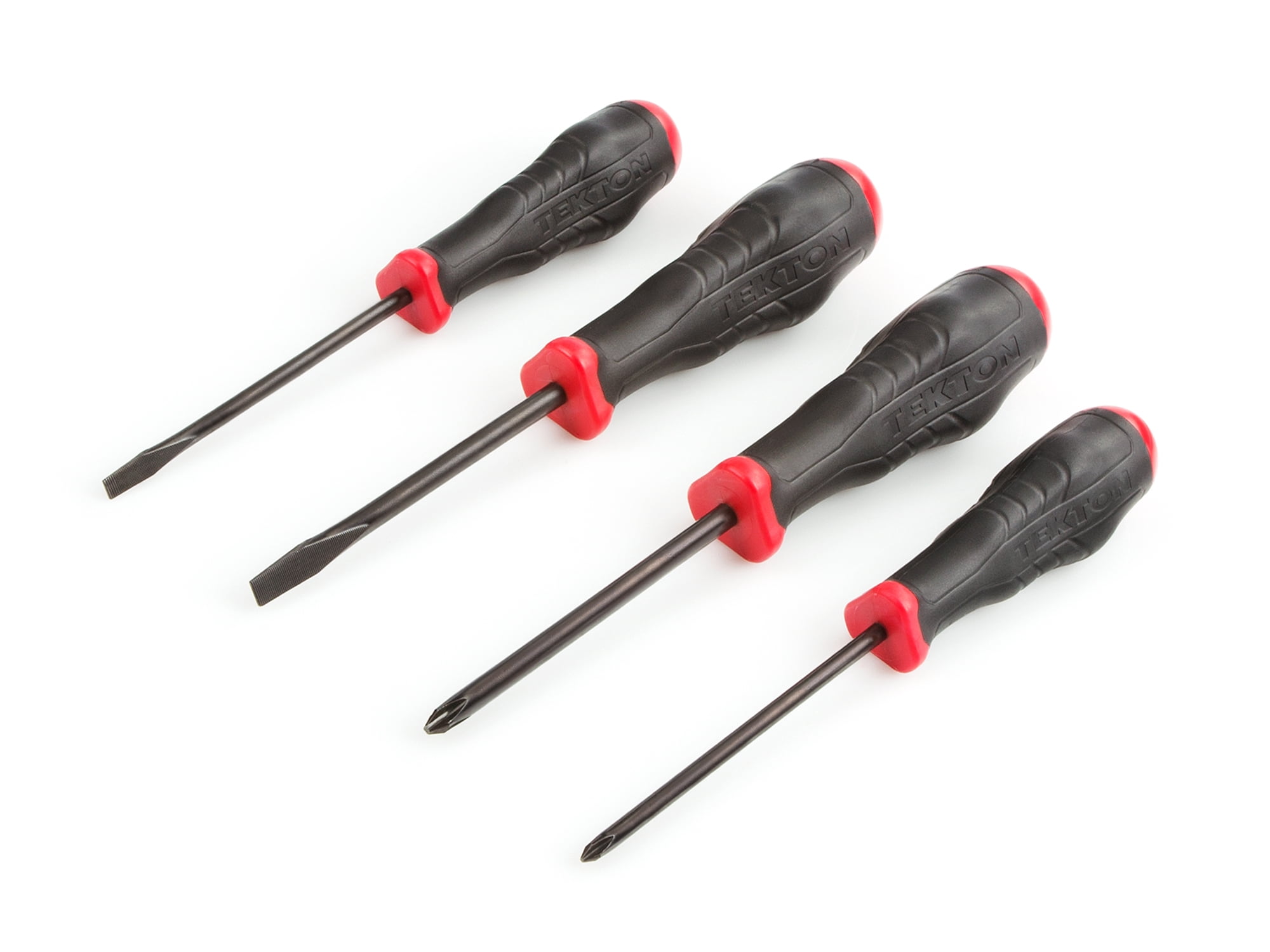 TEKTON Phillips/Slotted High-Torque Screwdriver Set, 4-Piece (#1-#2, 3/ ...