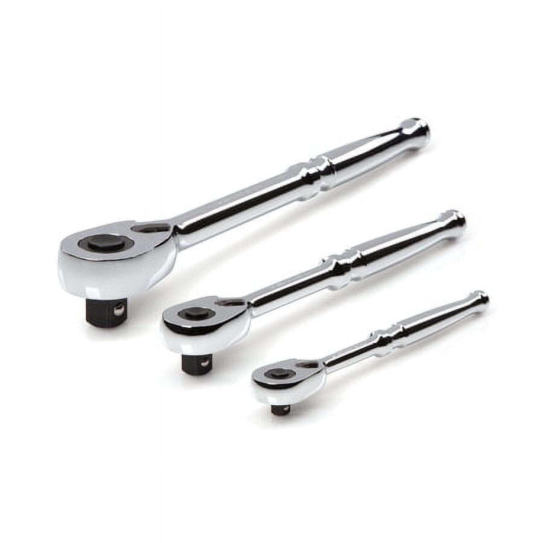 TEKTON 1/4, 3/8, 1/2 Inch Drive Quick-Release Ratchet Set (3-Piece ...