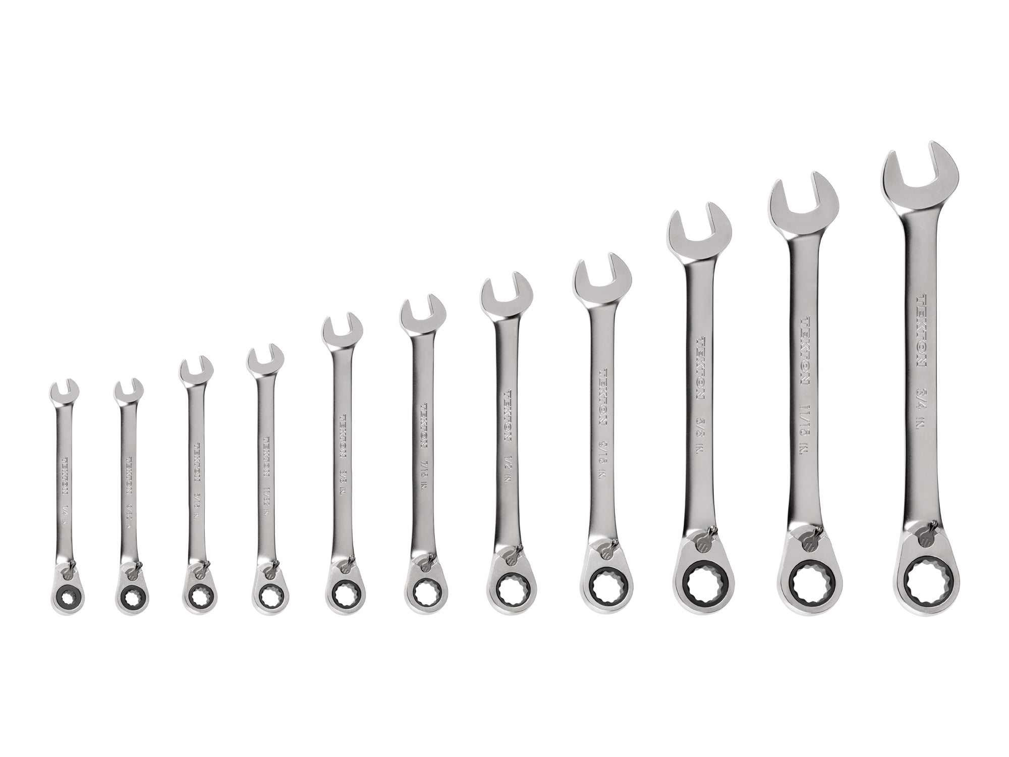 TEKTON Reversible 12-Point Ratcheting Combination Wrench Set, 11-Piece ...