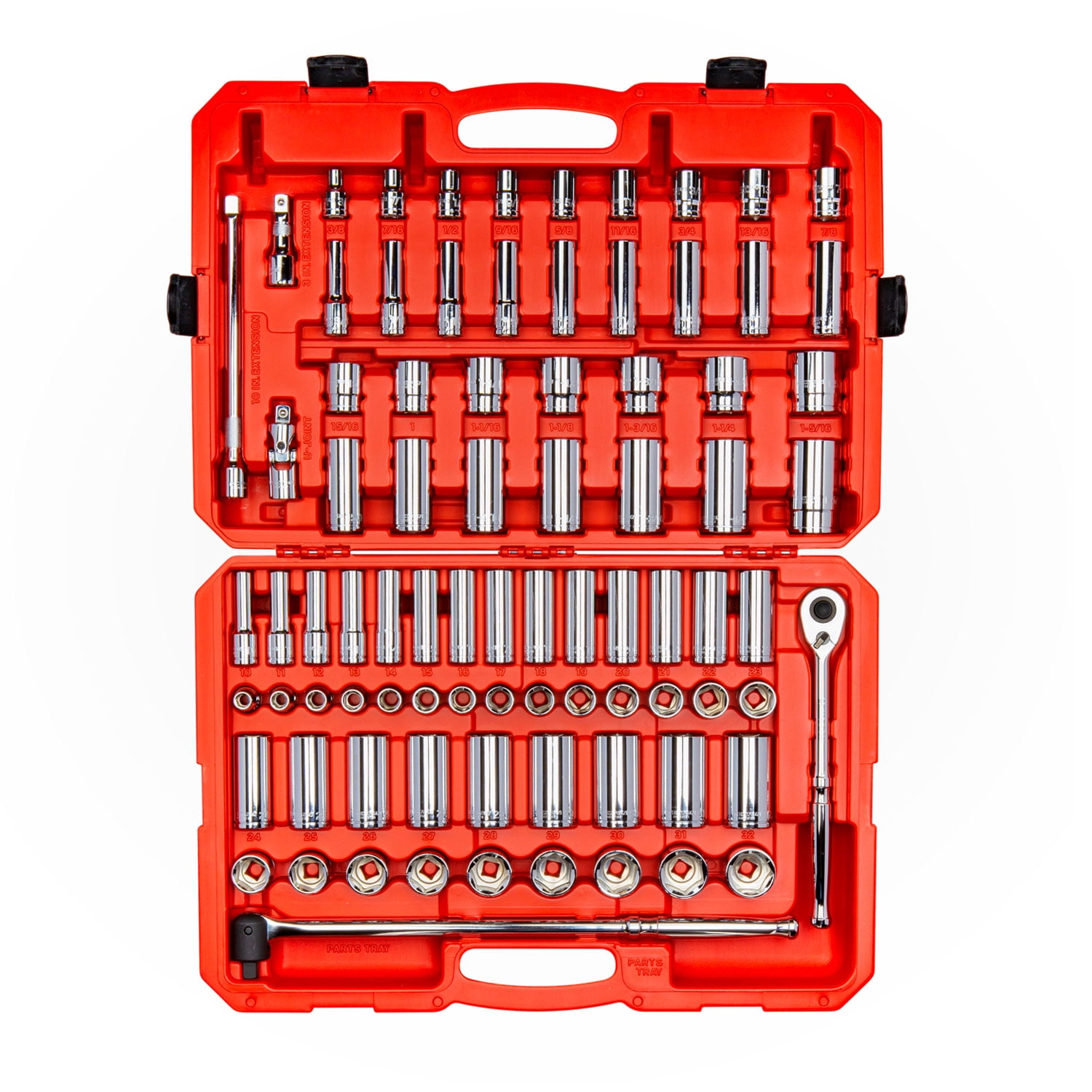 TEKTON SKT25302 1/2 Inch Drive 6 Point 10 to 32 mm Socket & Ratchet Set ...