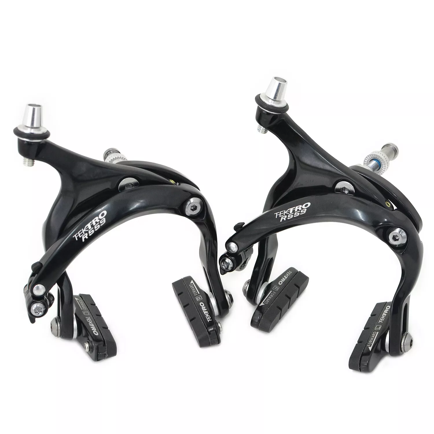 TEKTRO R559 Caliper Brake Set Long Reach 53-73mm Recessed Nut , Black, ST1414-B - Walmart.com