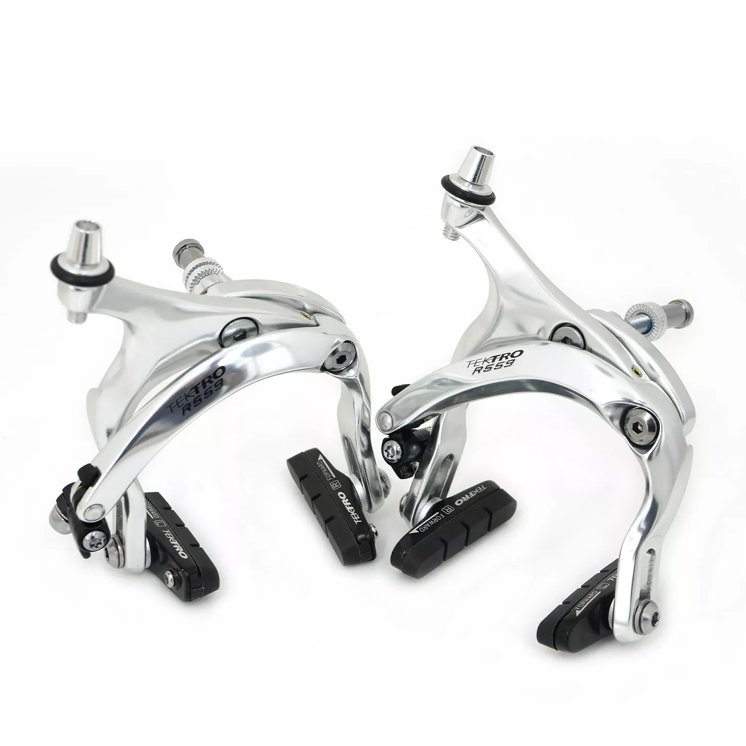 TEKTRO R559 Caliper Brake Set Long Reach 53-73mm Recessed Nut , Silver, ST1414-S - Walmart.com