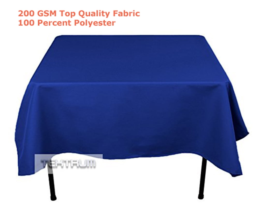 TEKTRUM 70 X 70 INCH 70"X70" SQUARE POLYESTER TABLECLOTH - BLUE COLOR ...