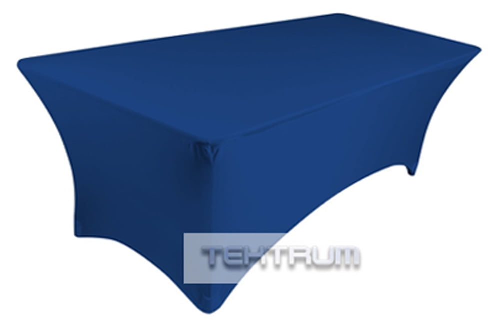 TEKTRUM Machine Washable 30" x 96" Stretch Tablecloth Blue - Walmart.com