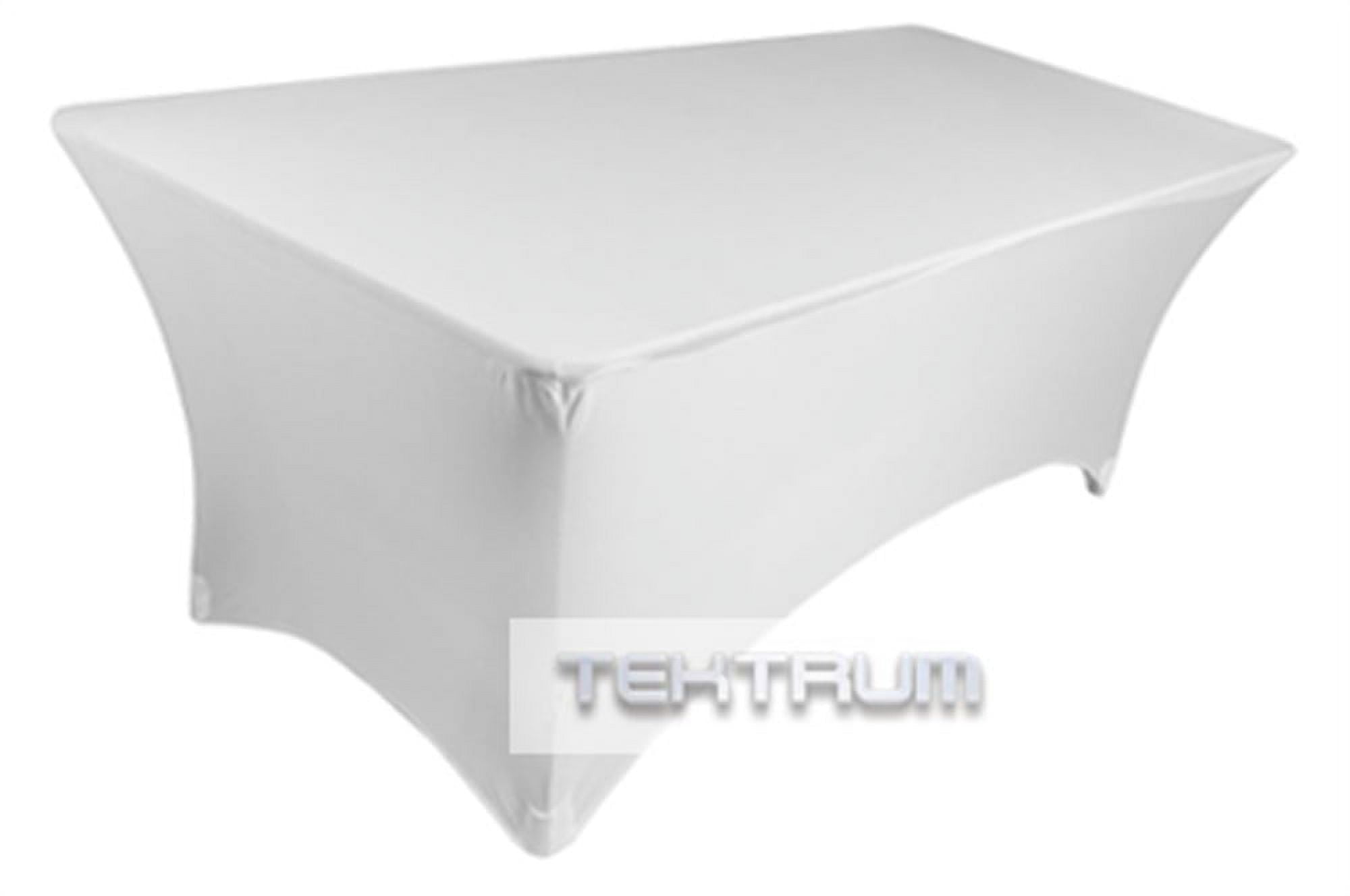 TEKTRUM Wrinkle-Free 96" x 30" White Polyester Tablecloth - Walmart.com