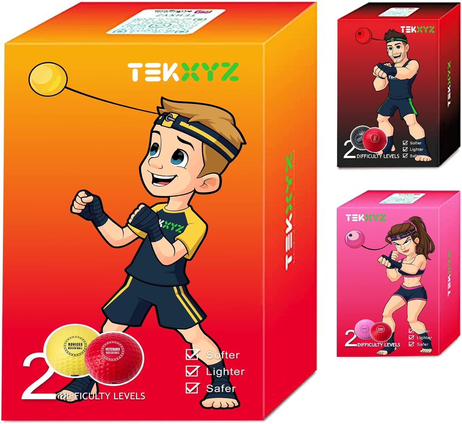 TEKXYZ Boxing Reflex Ball Set: For Agility and Coordination Training ...