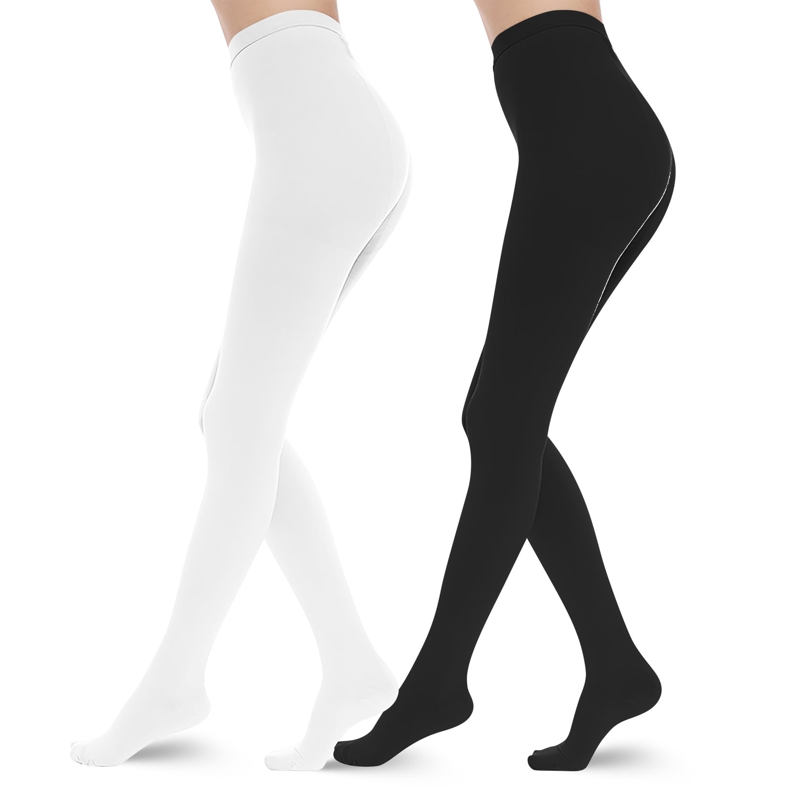 TELOLY 2 Pairs Winter Tights for Women, Dress Pantyhose Stockings ...