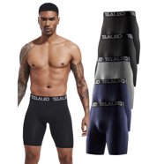 YUSHOW Men's Mesh Compression Shorts, Size L, 3 Pack for Running, Gym ...