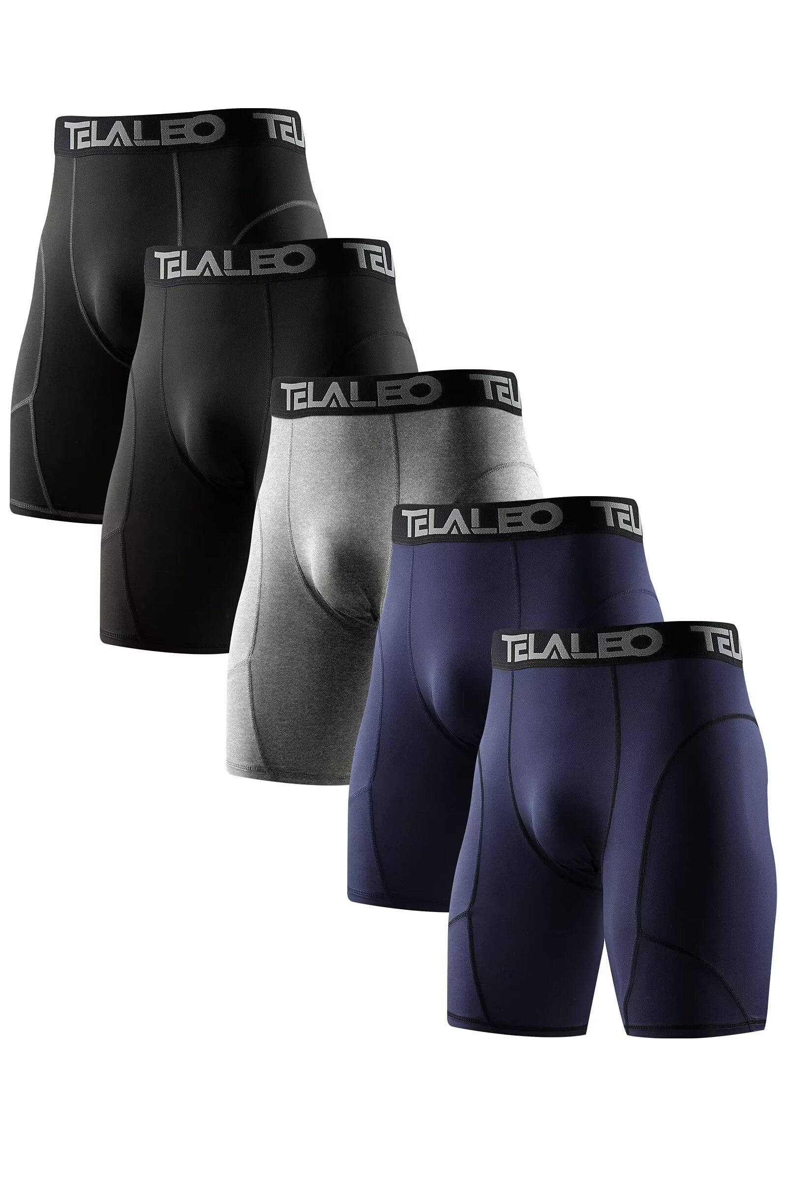 TELALEO Men's All-Season Compression Shorts, Breathable Athletic ...