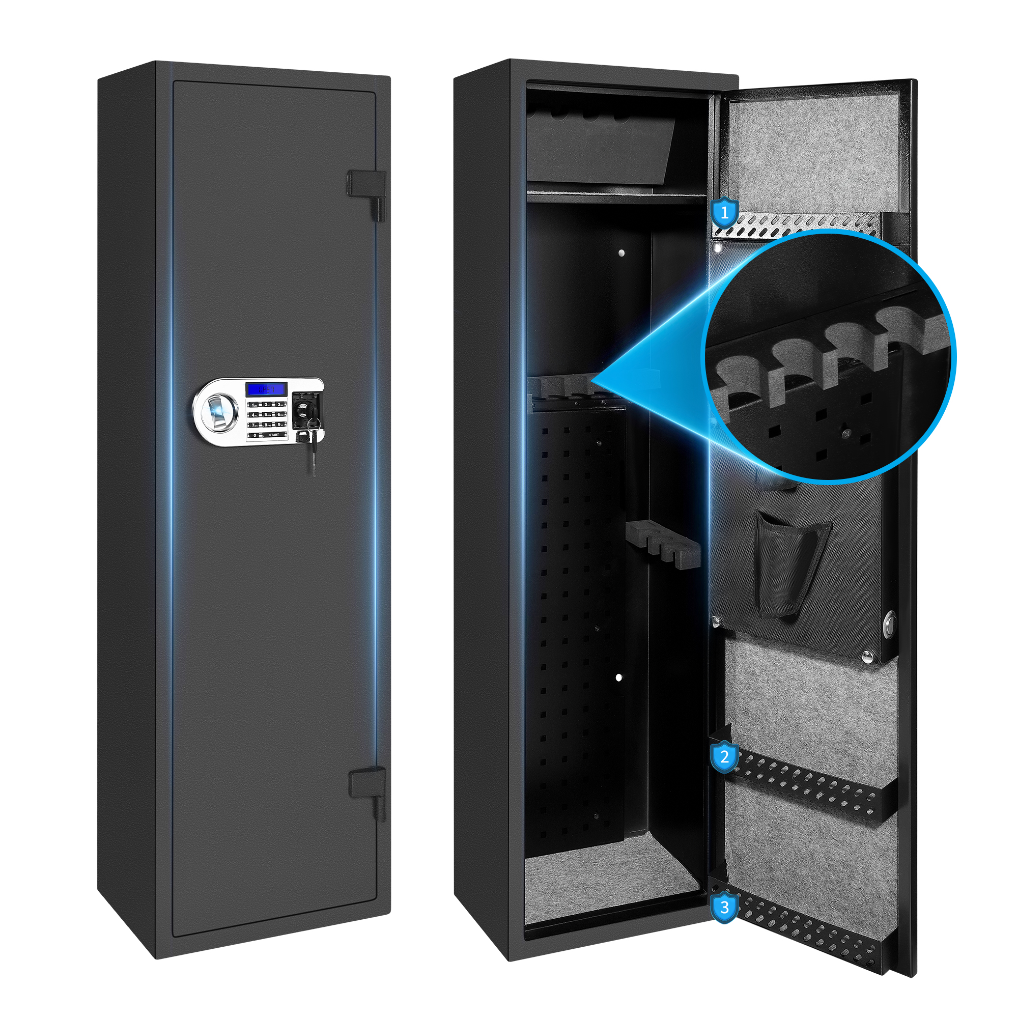 TELAM 12 Rifle Gun Safe, Gun Safes for Home Farm Gun Cabinet, Large ...