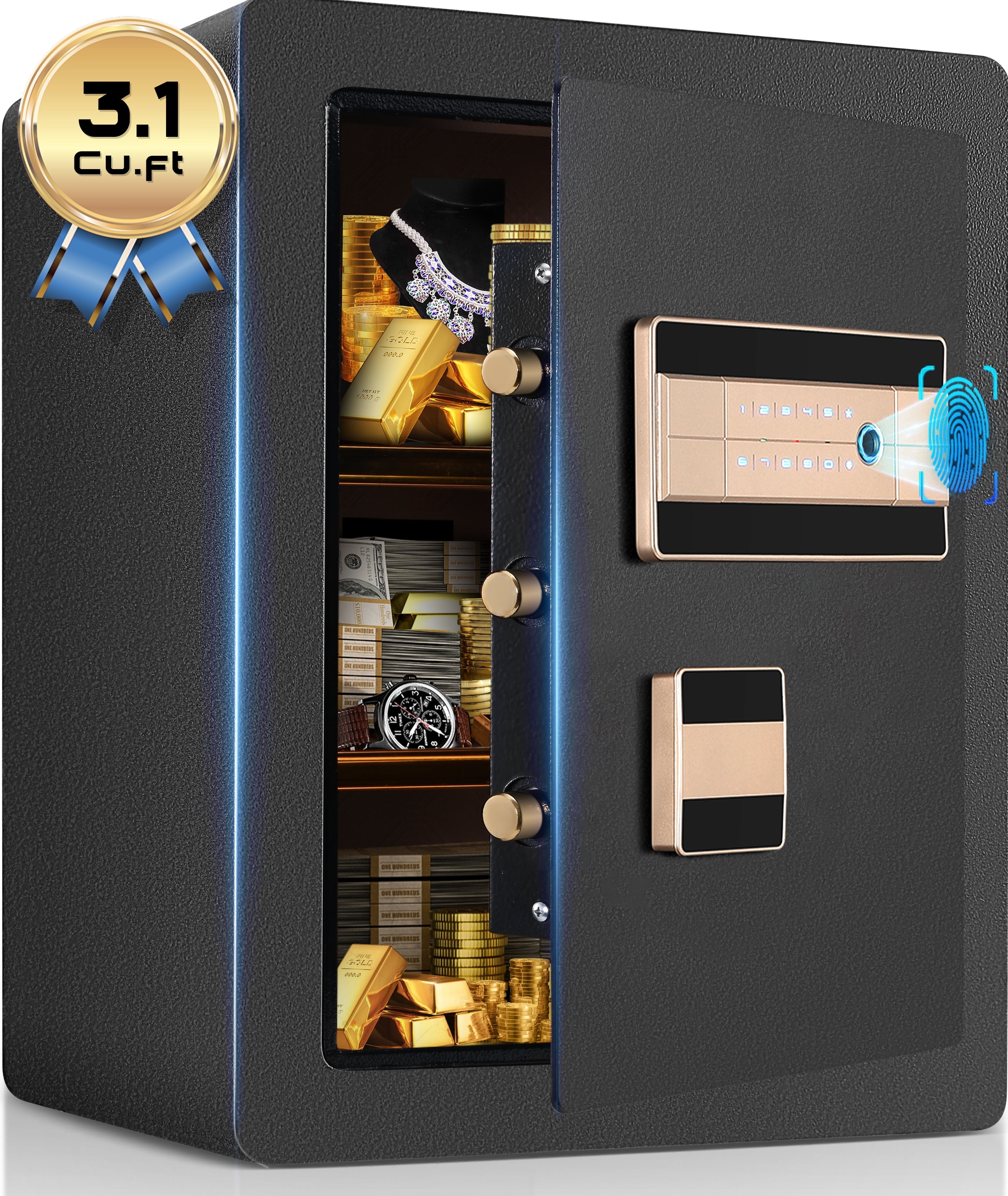 TELAM 3.1 CU.ft Electronic Biometric Safe Box with Fingerprint Lock ...