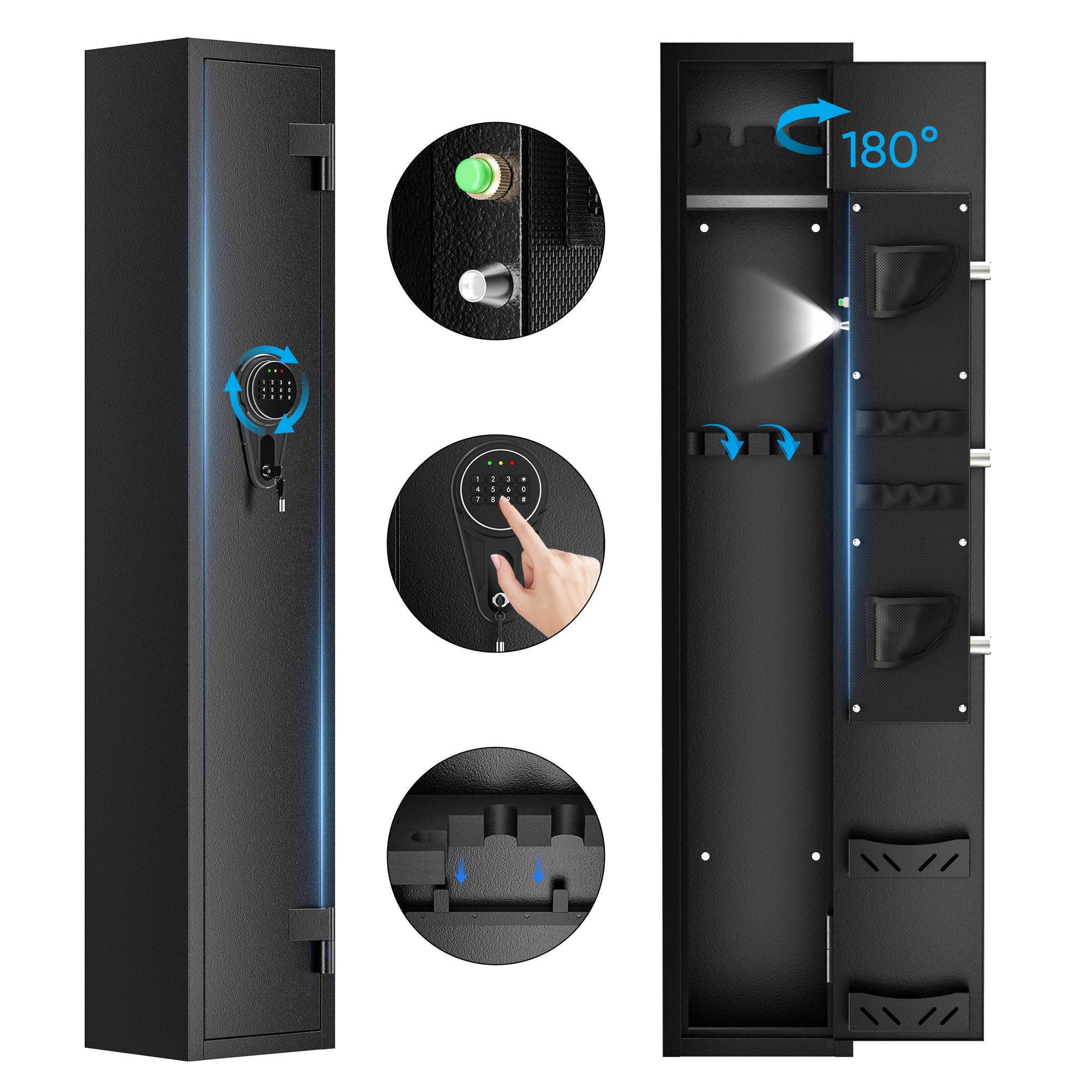 TELAM 3 Rifle Gun Safes for Home Rifle, Quick Access 3 Rifle Gun ...