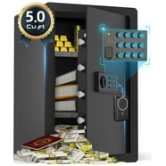 Fireproof and Waterproof Safe Box, 2 Cubic Feet Extra Large Lock Box ...