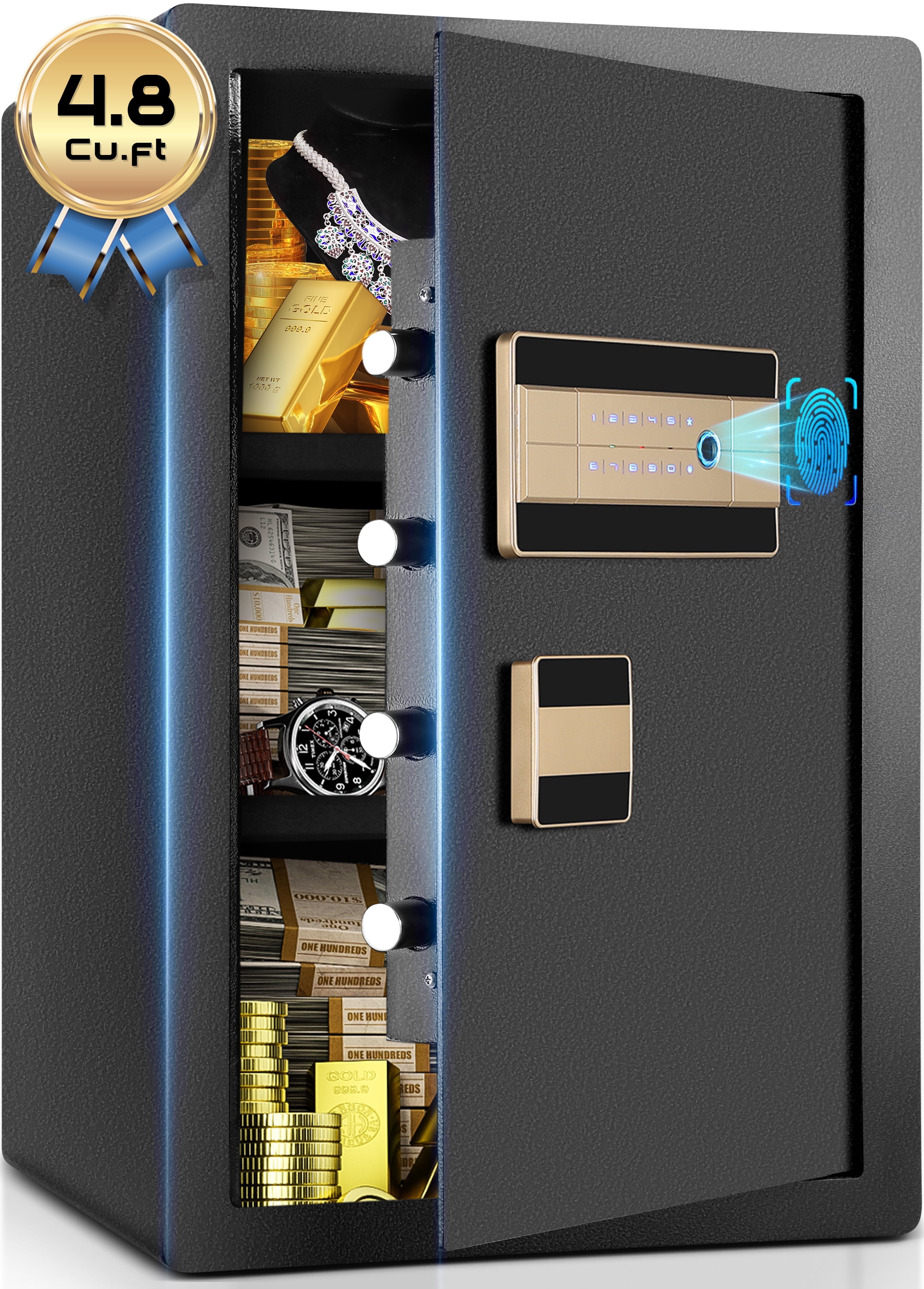 TELAM 4.8 Cu. Ft Electronic Biometric Safe Box with Fingerprint Lock ...