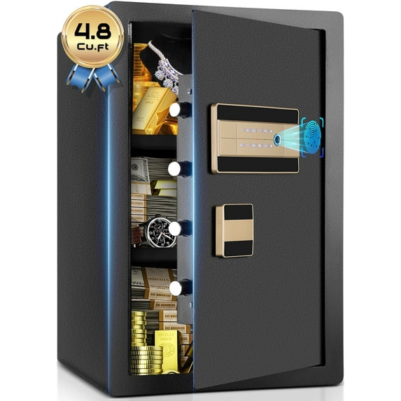 TELAM 4.8 Cu. Ft Electronic Biometric Safe Box with Fingerprint Lock ...
