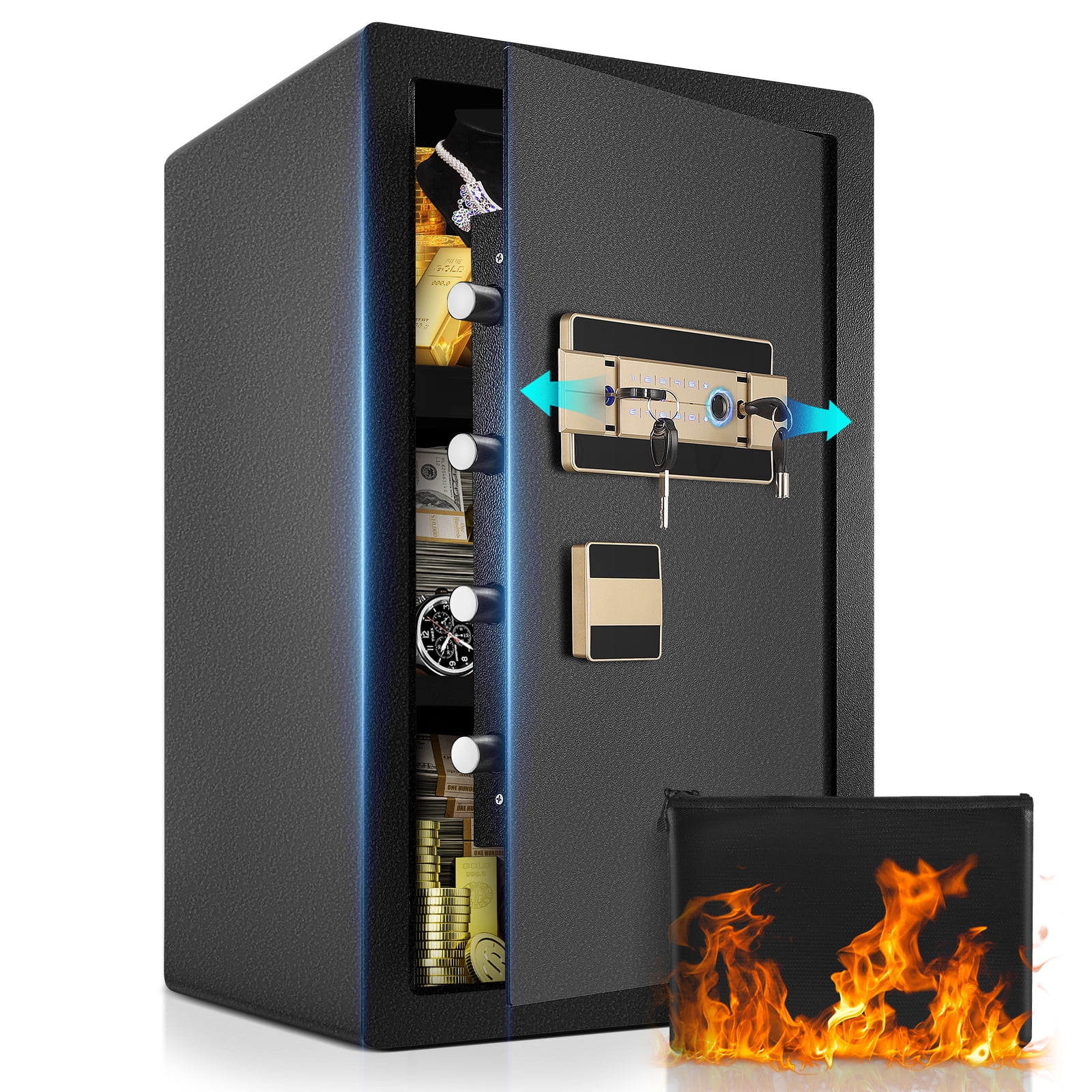 TELAM 5.0 CU.ft Strong Fireproof Document Safe Box, Safety for Home ...