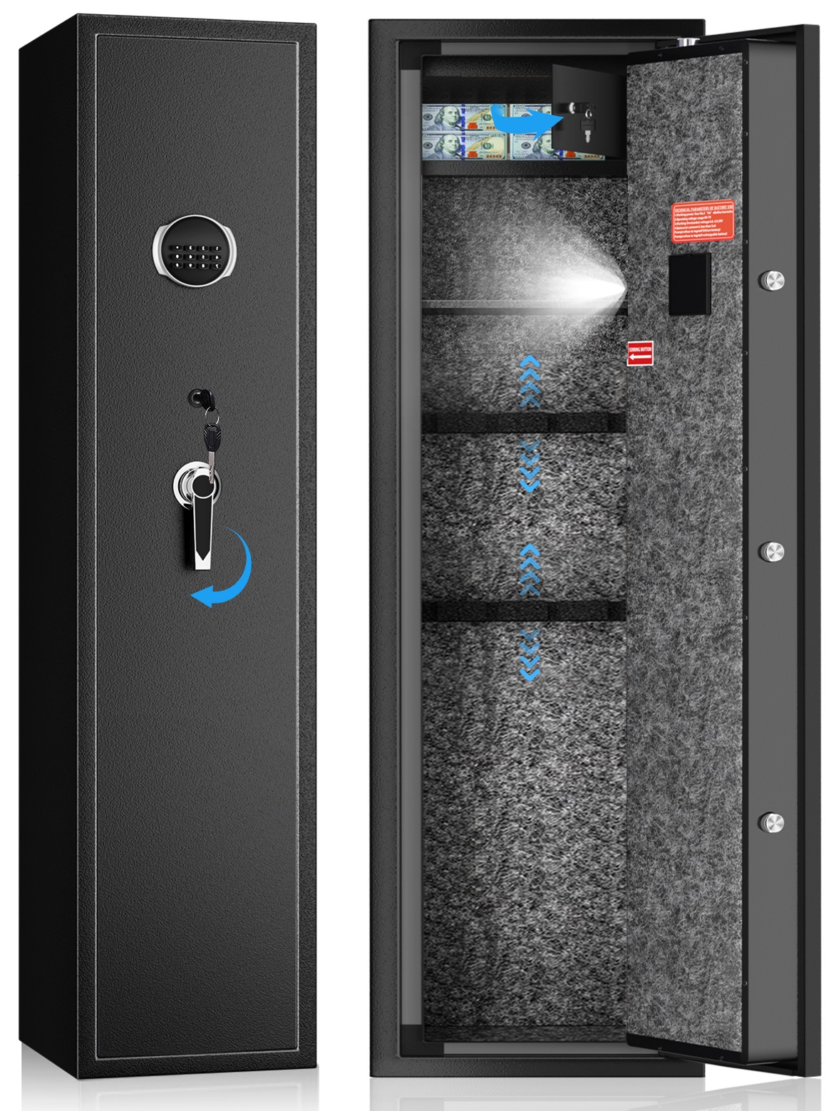 Fortress 24 Gun Fire Safe with Electronic Lock, Black 24EBF - Walmart.com