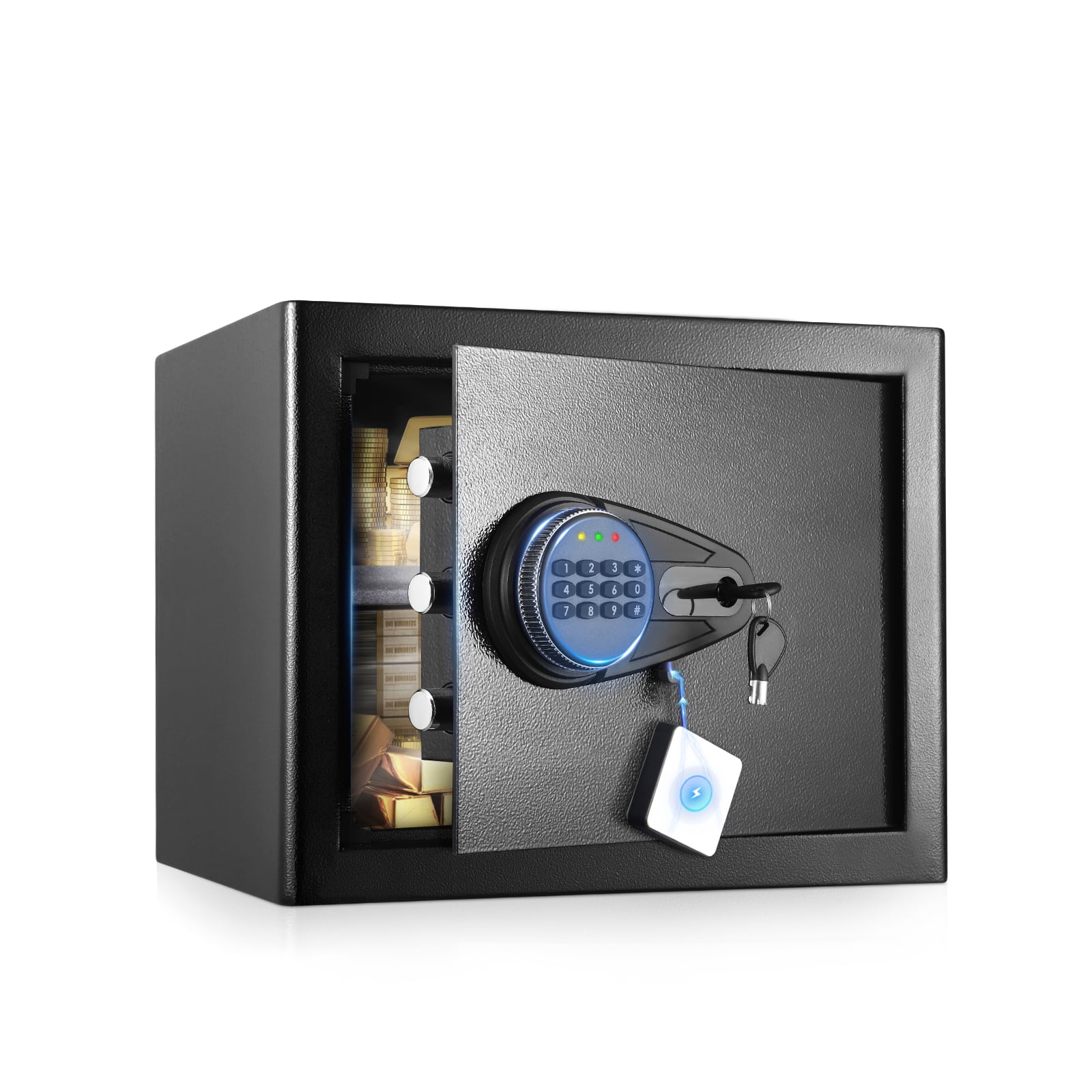 TELAM Safe with Money Bag, 1.5 Cub Digital Combination Lock Safe with ...