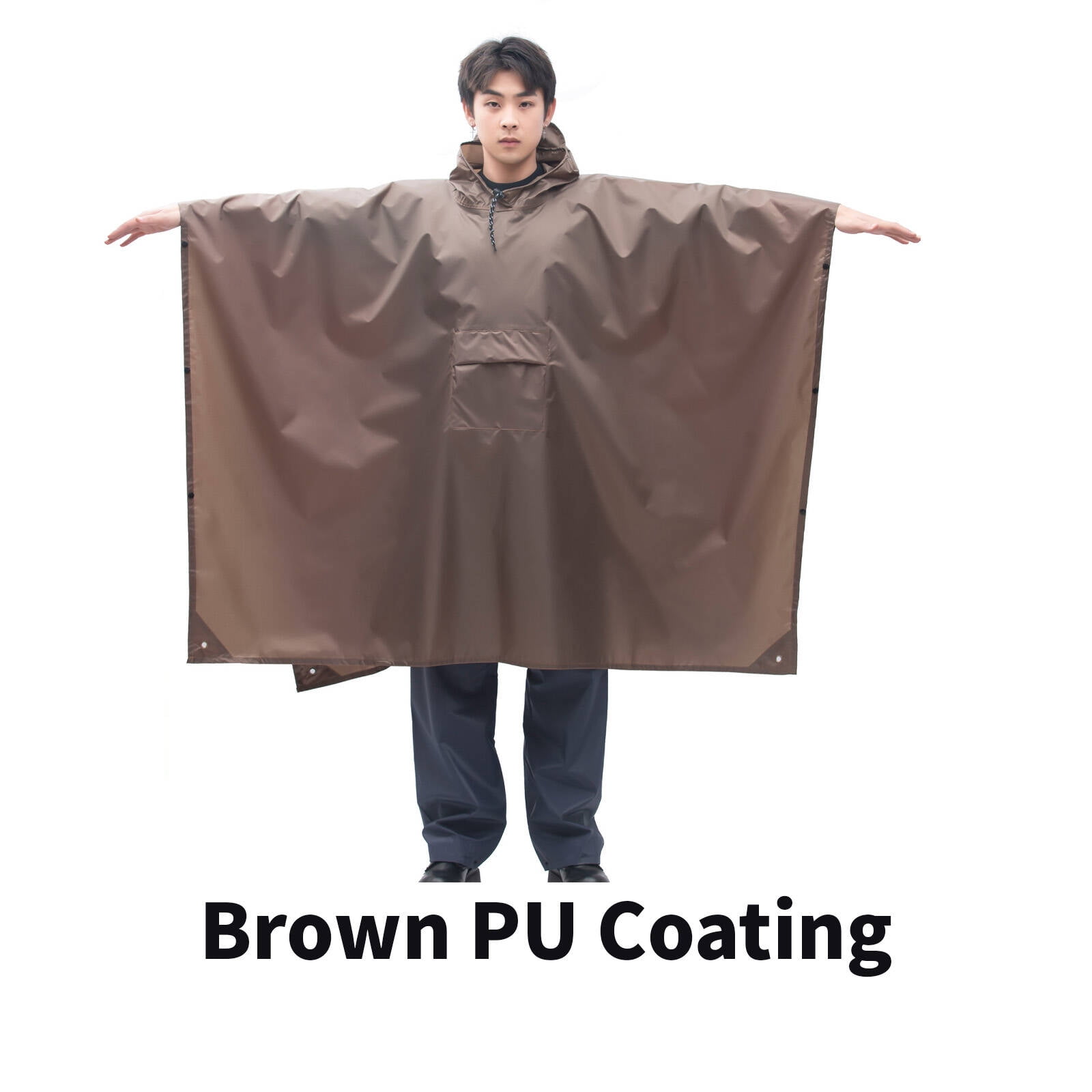 TELDLY Raincoat,Sturdy Floor Mat,Pure Copper Gas Eye Pergola,Brown PU ...