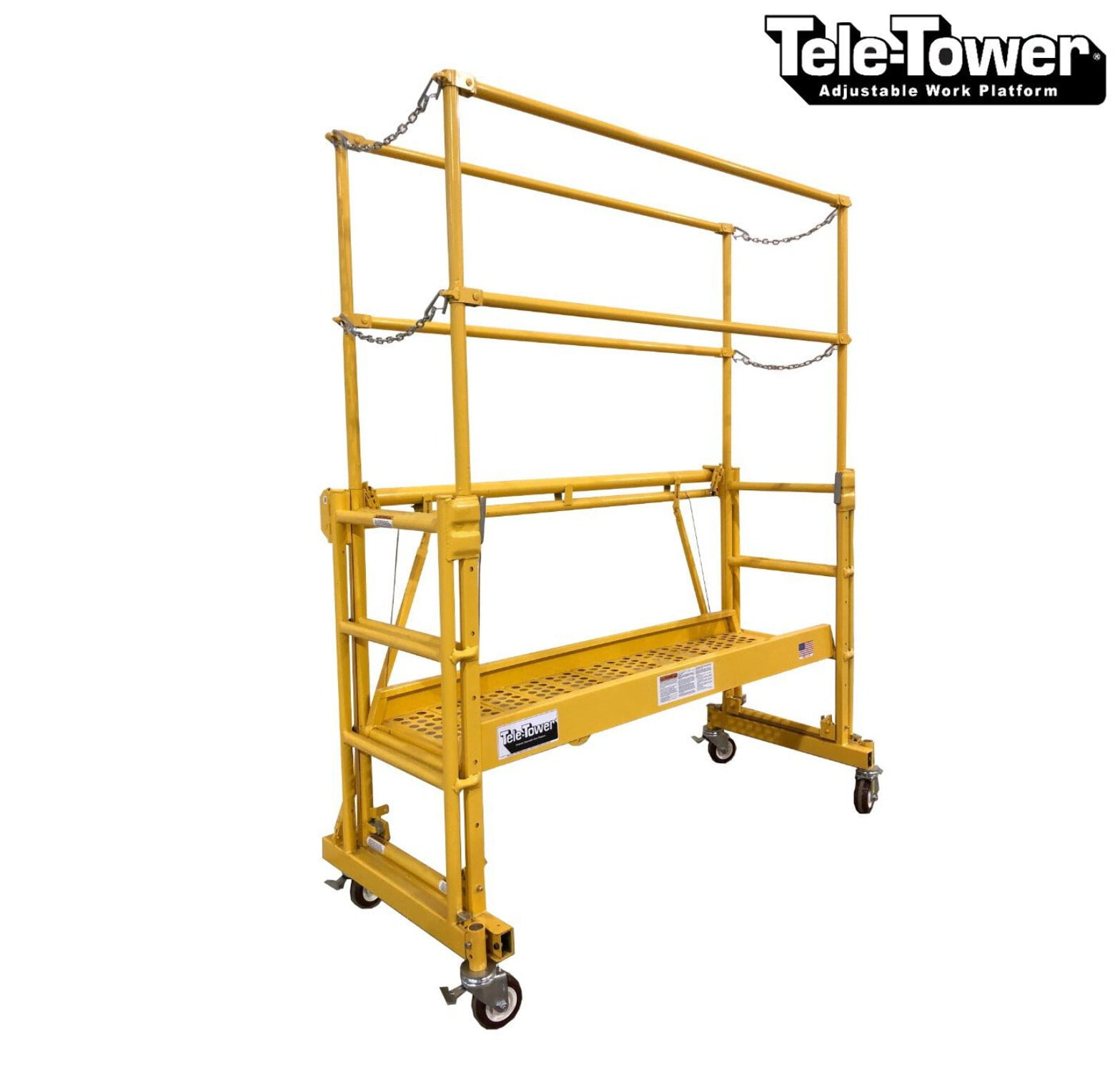 Tele-Tower Model 1101-610: Safe Adjustable Work Platform with Height ...