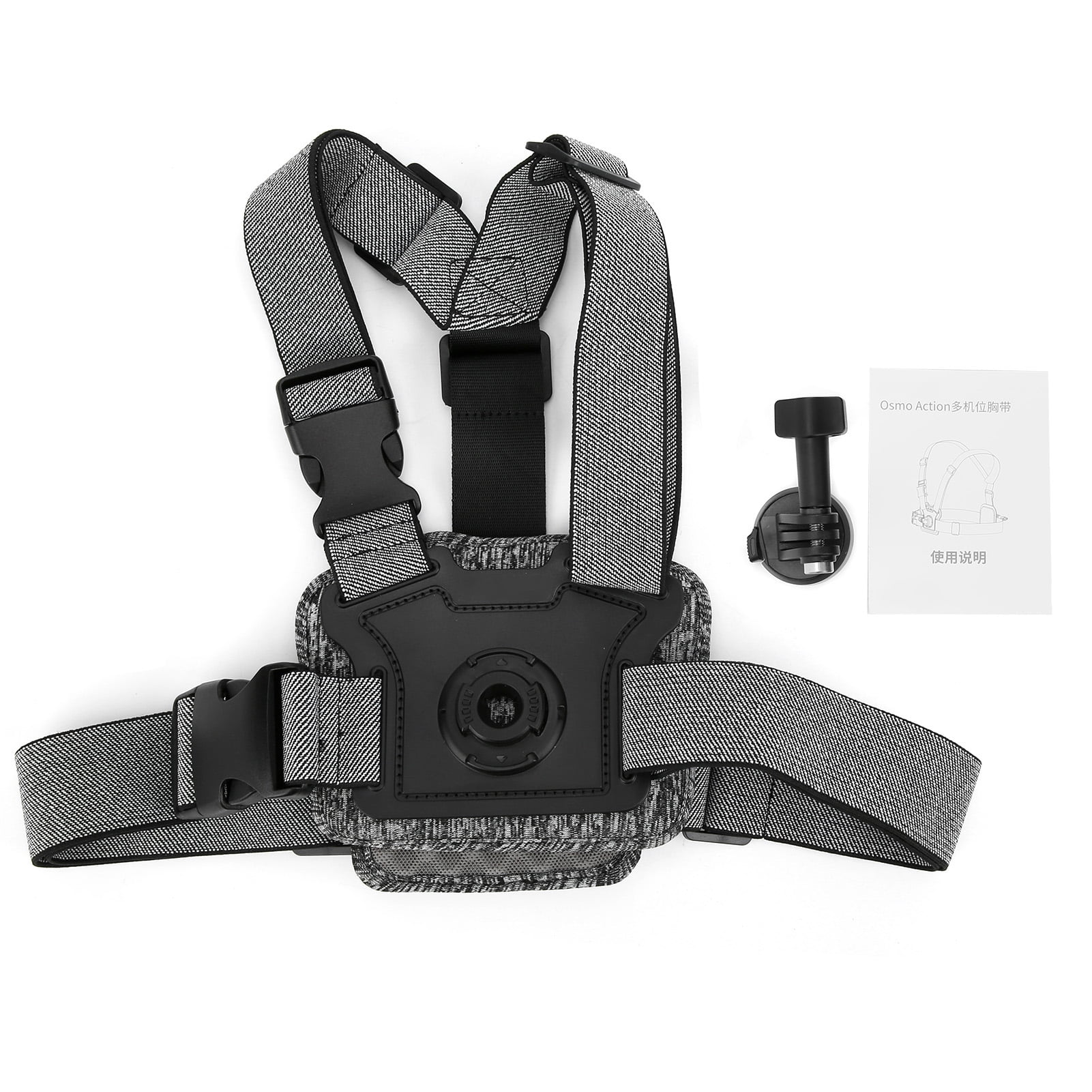 TELESIN Action Camera Chest Mount Strap Adjustable Harness Dual Camera ...