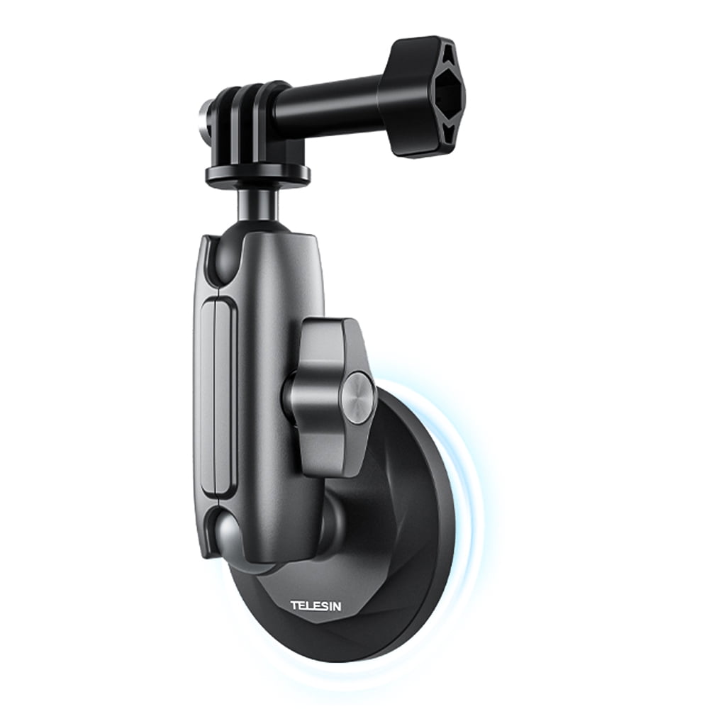 TELESIN Camera Mount Magnetic Aluminum Alloy Dual Rotatable Ball Head ...