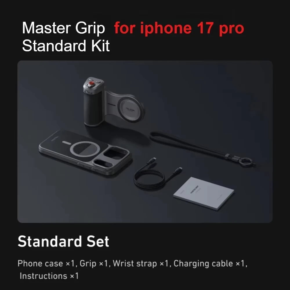 TELESIN Master Grip Kit for iPhone 17 Pro Max Magnetic Phone Camera ...