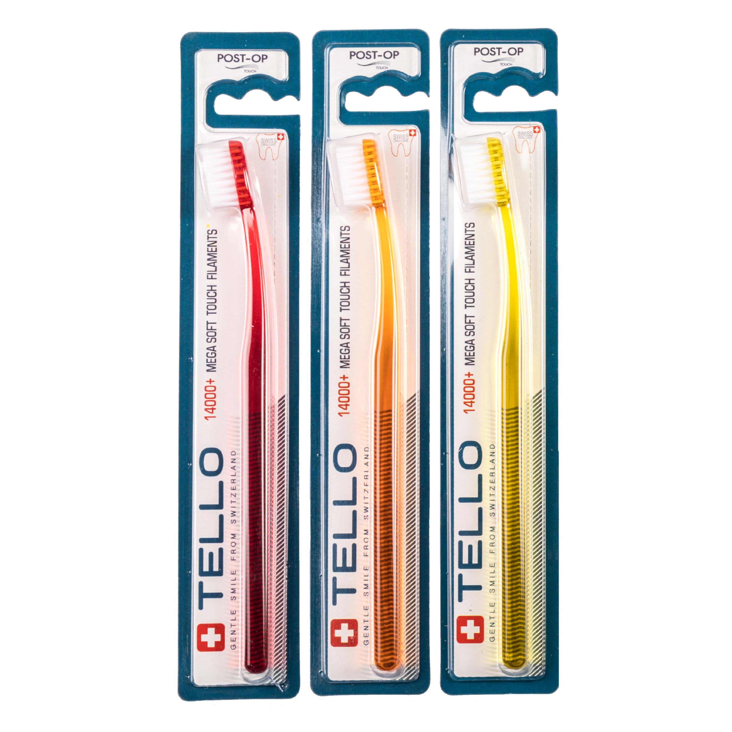 TELLO 14000 Adult Mega STF9 Soft Post-Op Toothbrush for Gentle Cleaning ...
