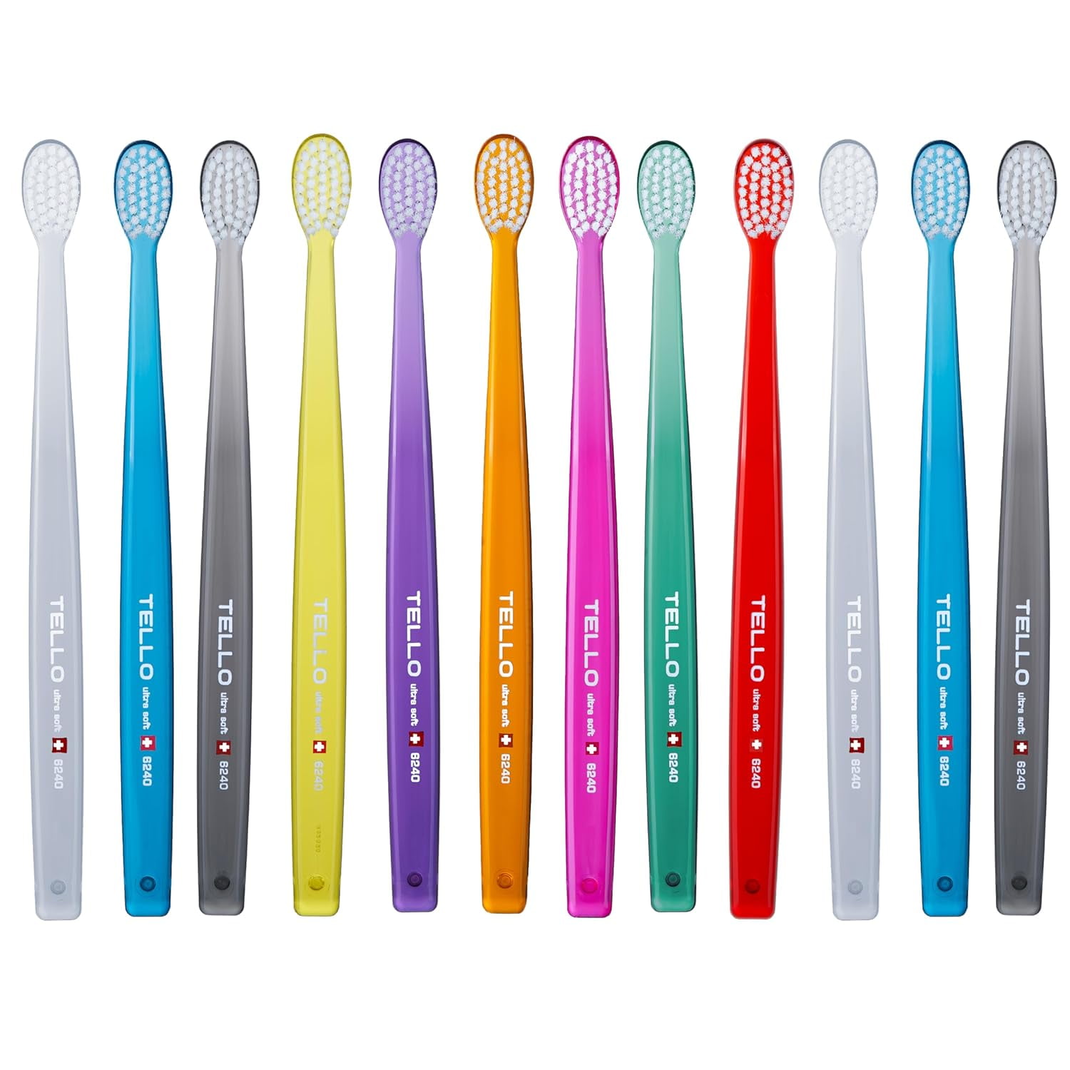 TELLO 6240 Adult Ultra Soft Toothbrush for Gentle Cleaning with ...