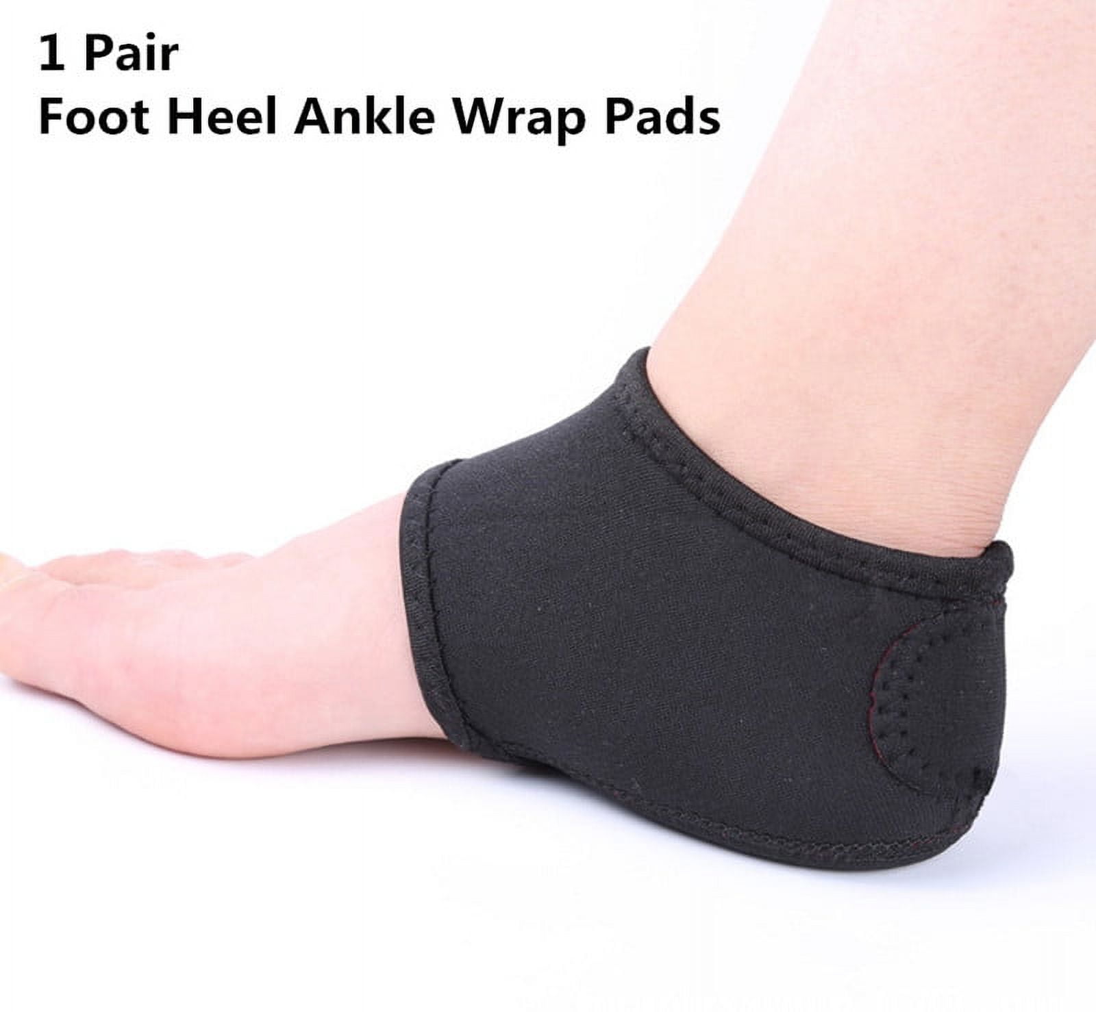 TELOLY 1 Pair Foot Heel Ankle Wrap Pads Cushion Plantar Fasciitis Pain ...
