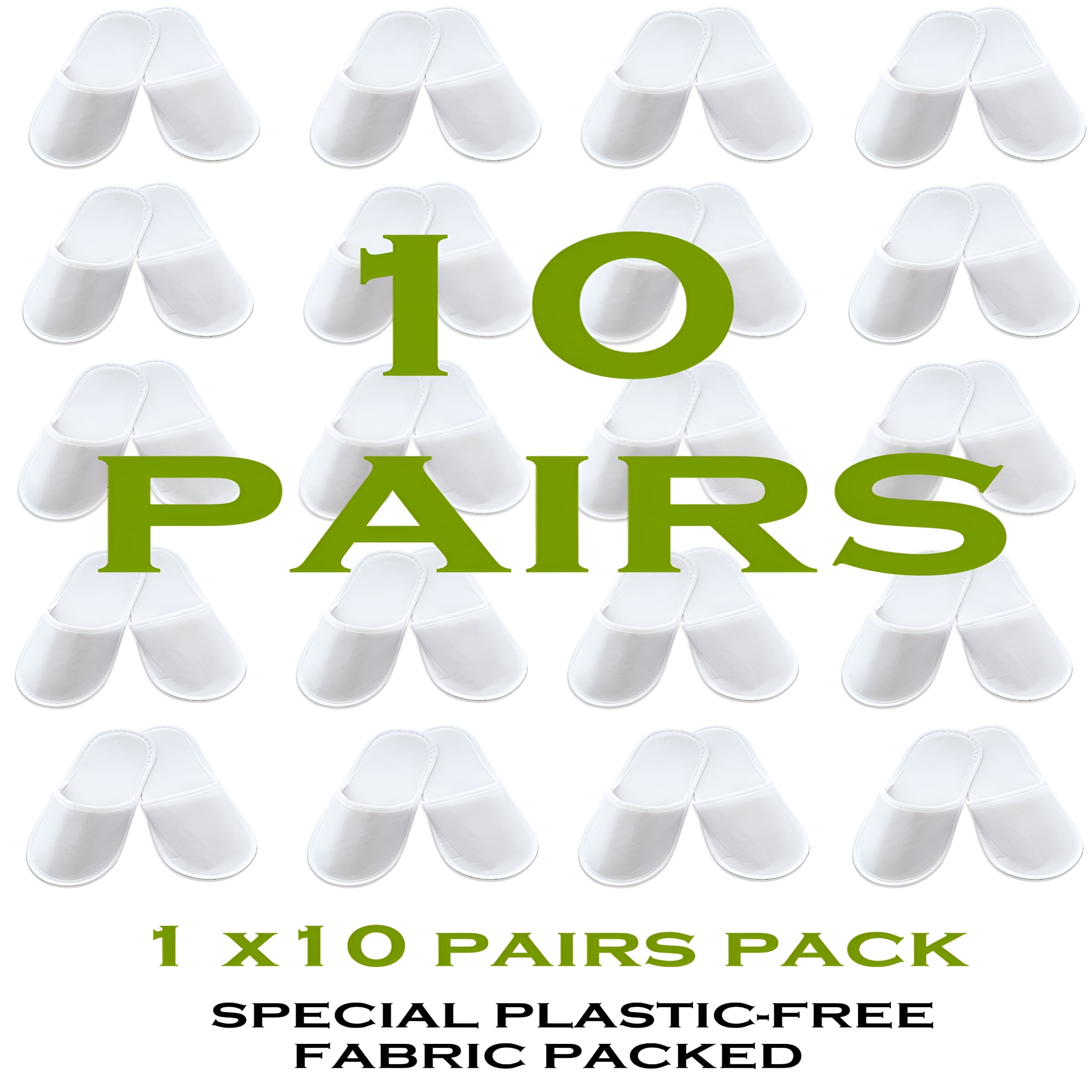 TELOLY 10 Pairs Fabric Packed Non-Slip Disposable Slippers for Hotel ...