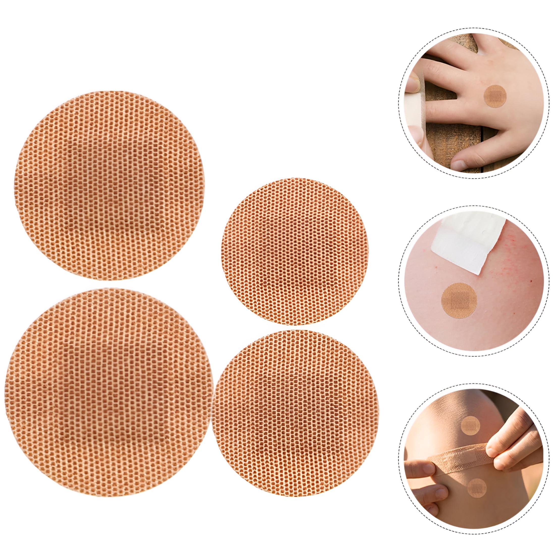 TELOLY 100pcs Large Elastic Fabric Bandages Round Tape Bandage for ...