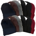TELOLY 2026 New 12 Pairs of Adult Beanie Winter Hats, Assorted Colors ...