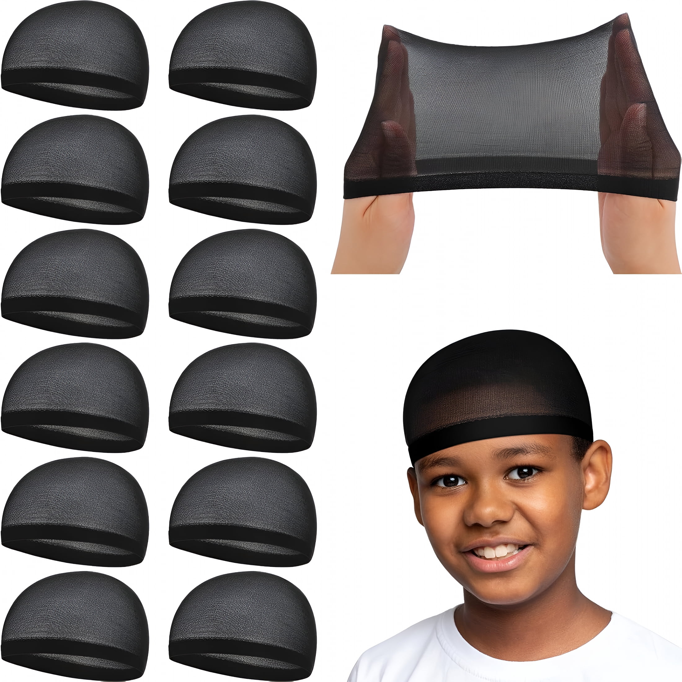 TELOLY 12 Pcs Kids Stocking Wave Cap Stretchy Stocking Skull Cap Baby ...