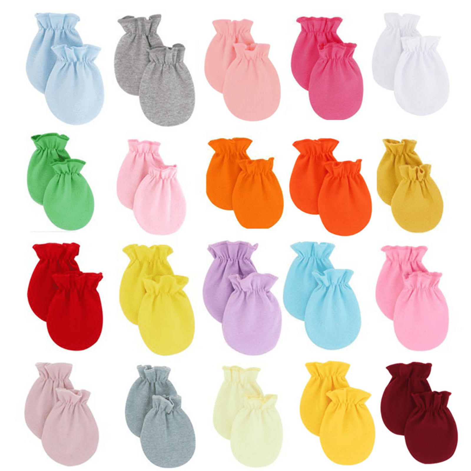 TELOLY 16 Pcs Baby Mittens,Breathable Cotton Newborn Mittens for ...