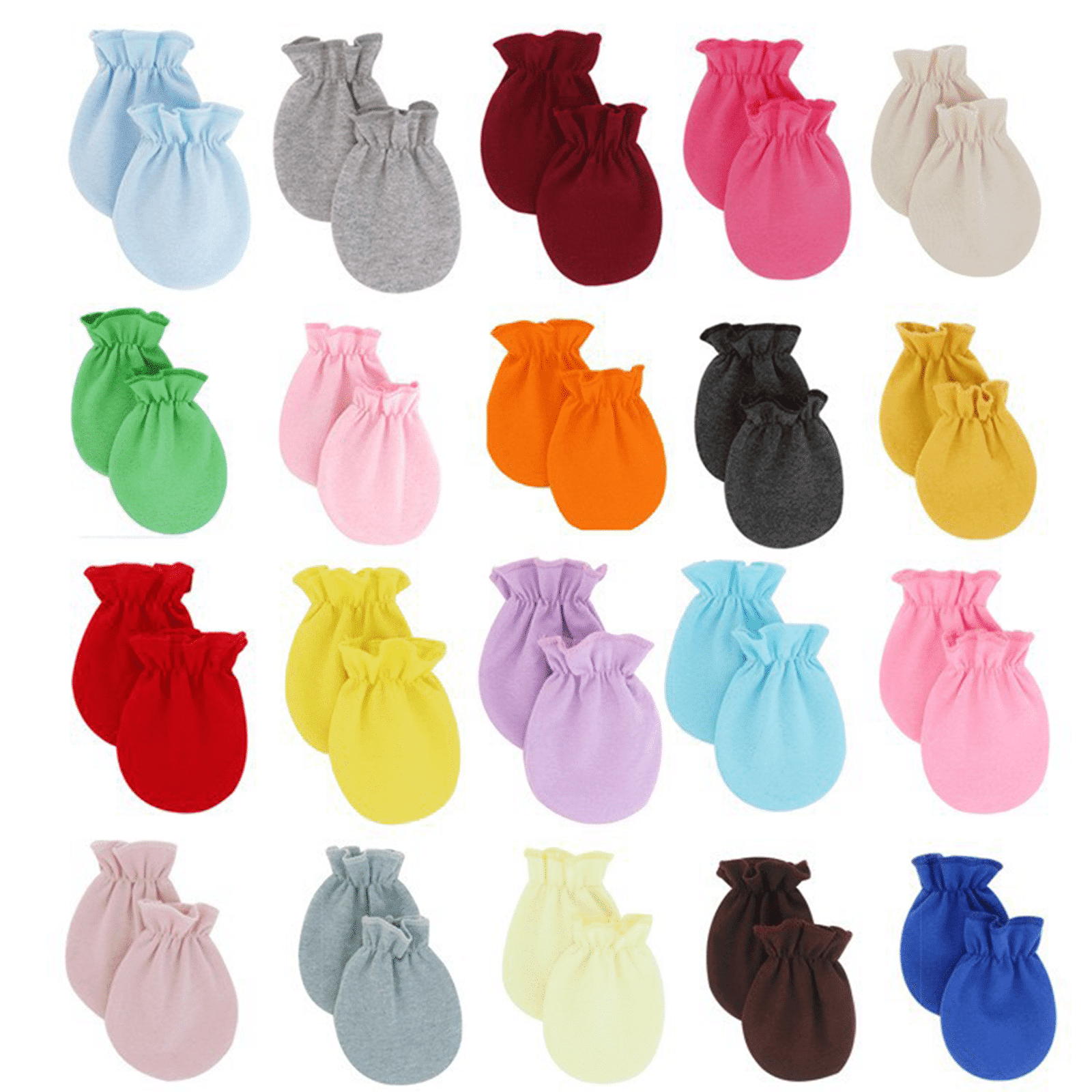 TELOLY 16 Pcs Baby Mittens,Breathable Cotton Newborn Mittens for ...