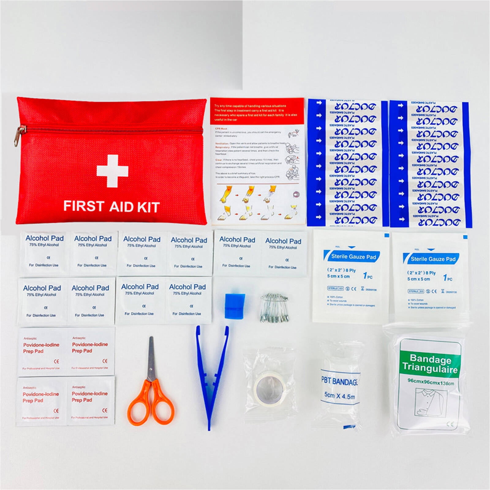 TELOLY 19Pcs First Aid Kit Preparedness First Aid Kit for Home Use ...