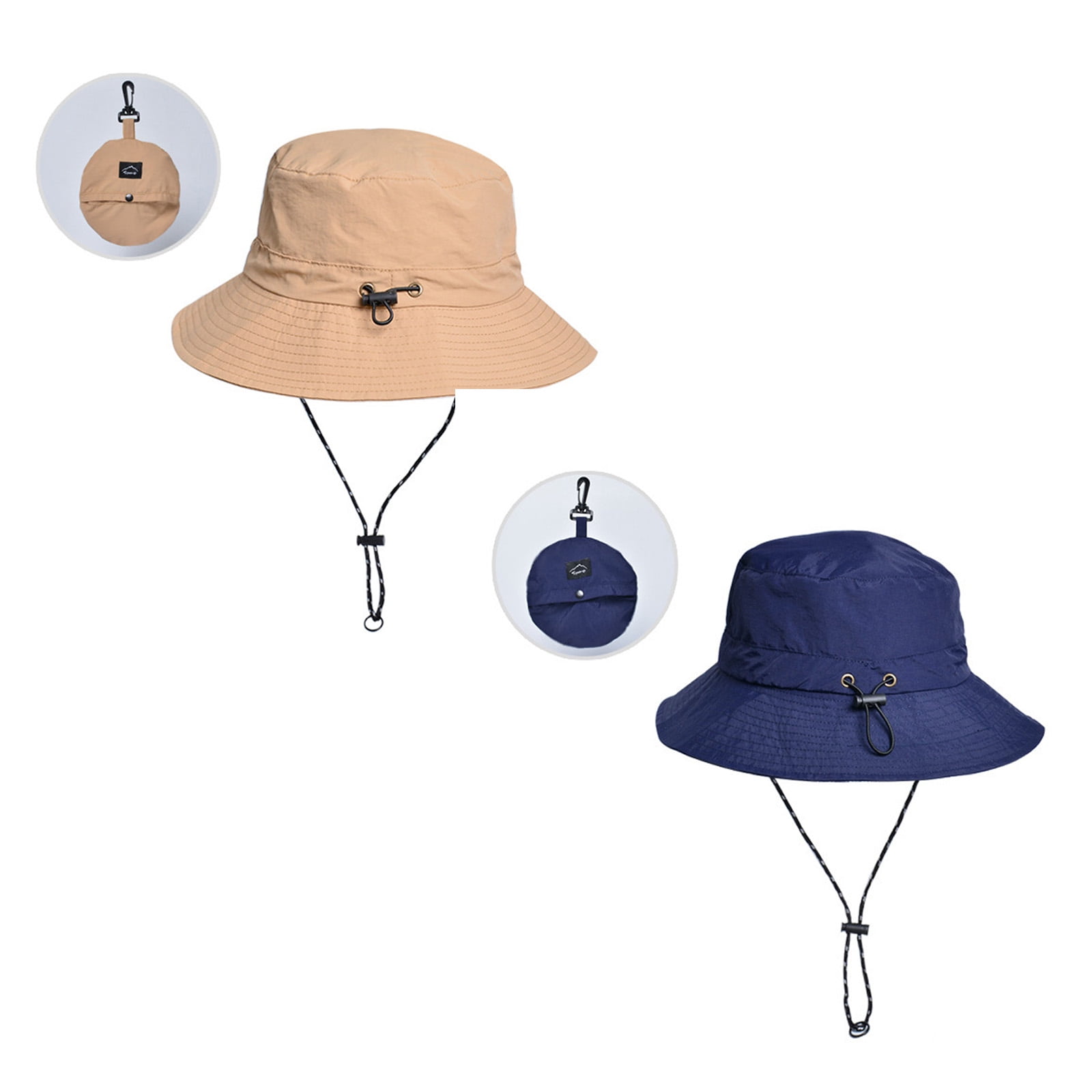 TELOLY 2026 New 2 Pack Womens Sun Hat,Waterproof Fabric Bucket Hats for ...
