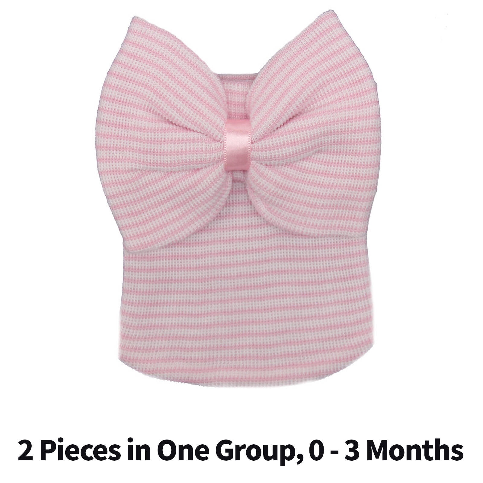 TELOLY 2 Pcs Baby Beanie,Knitted Pullover Baby Hats,Big Bow Newborn ...